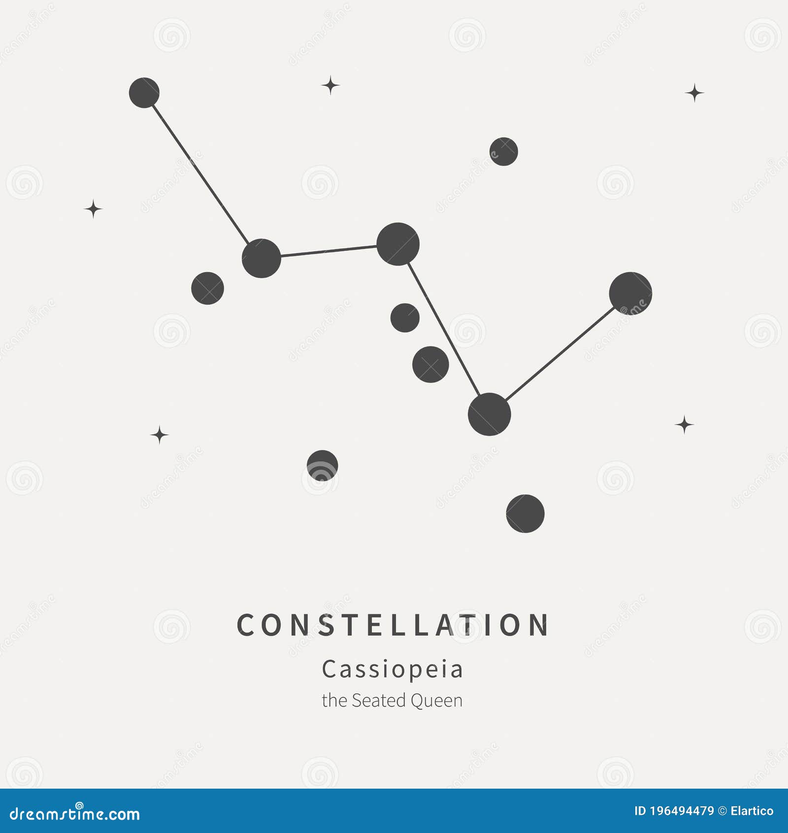 Cassiopeia Constellation Drawing