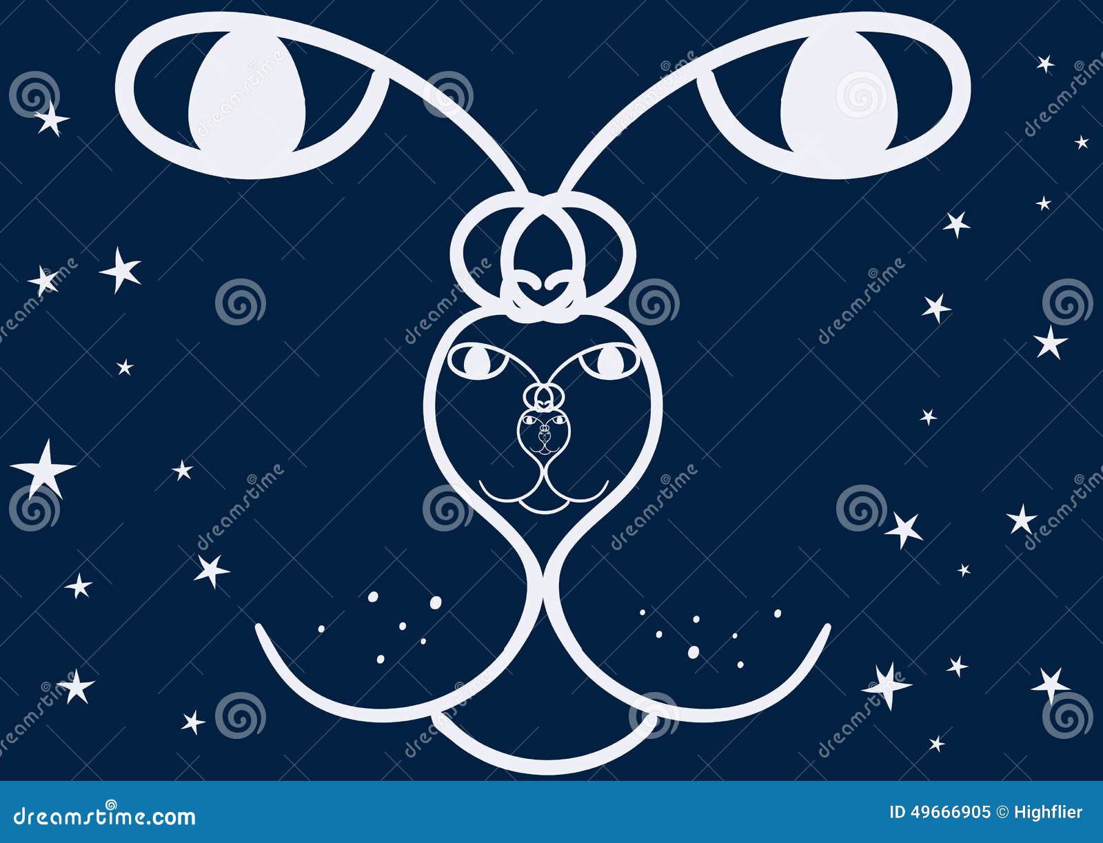 Constellation Cat Endless Face with Stars. Vector EPS 8 Stock Vector ...