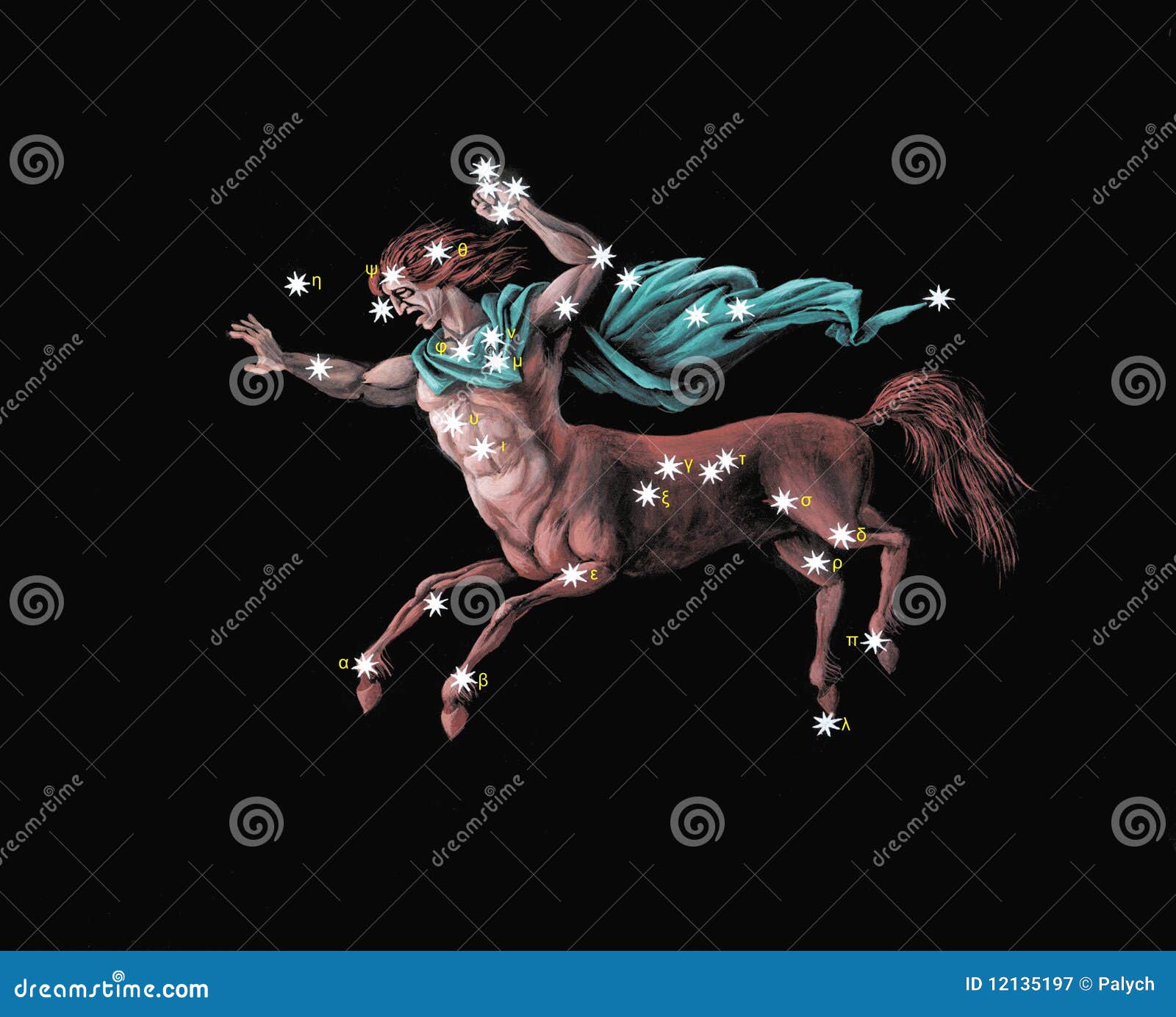 Constellation the Centaur stock illustration. Illustration of ...