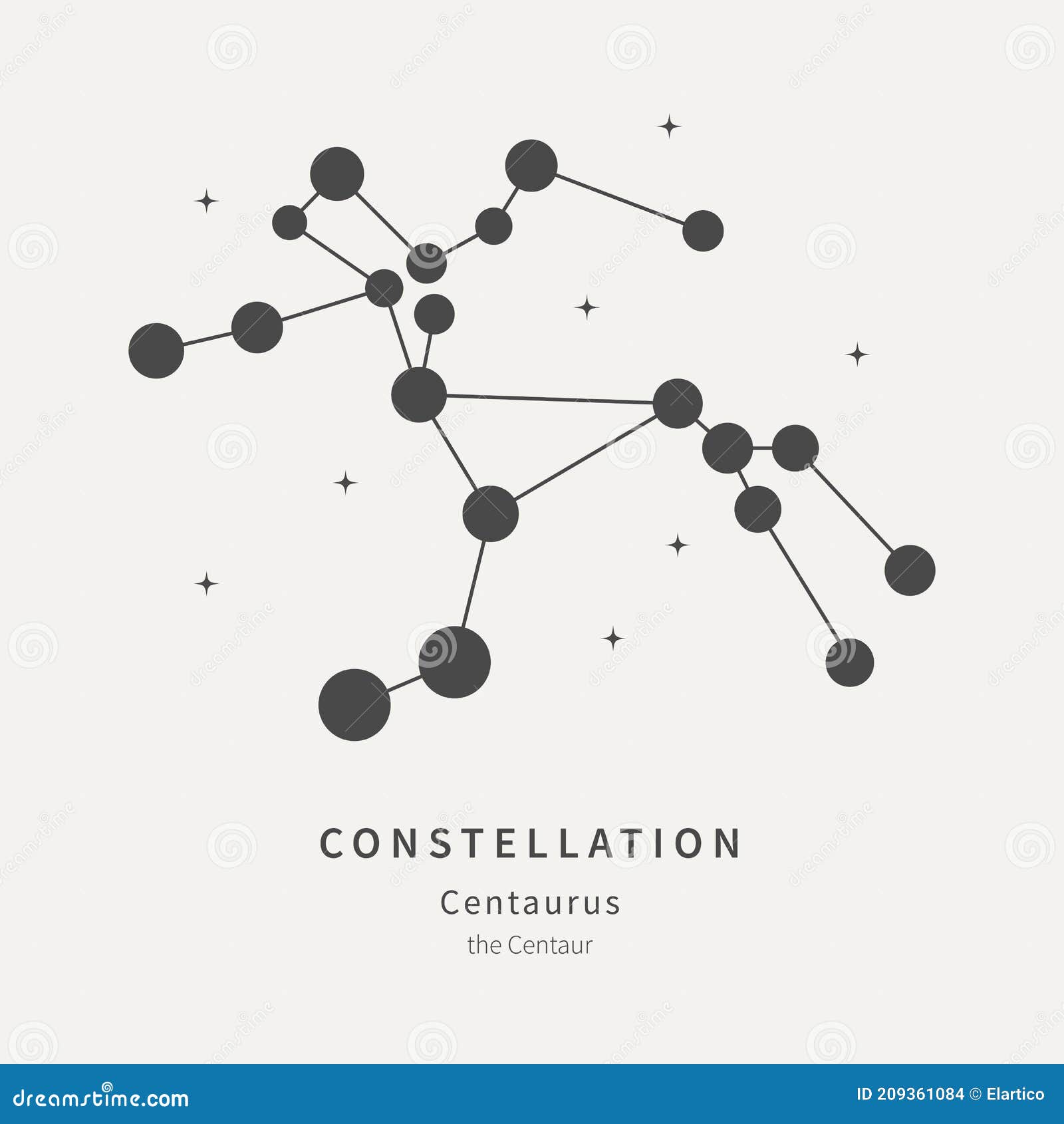 The Constellation of Centaurus. the Centaur - Linear Icon. Vector ...