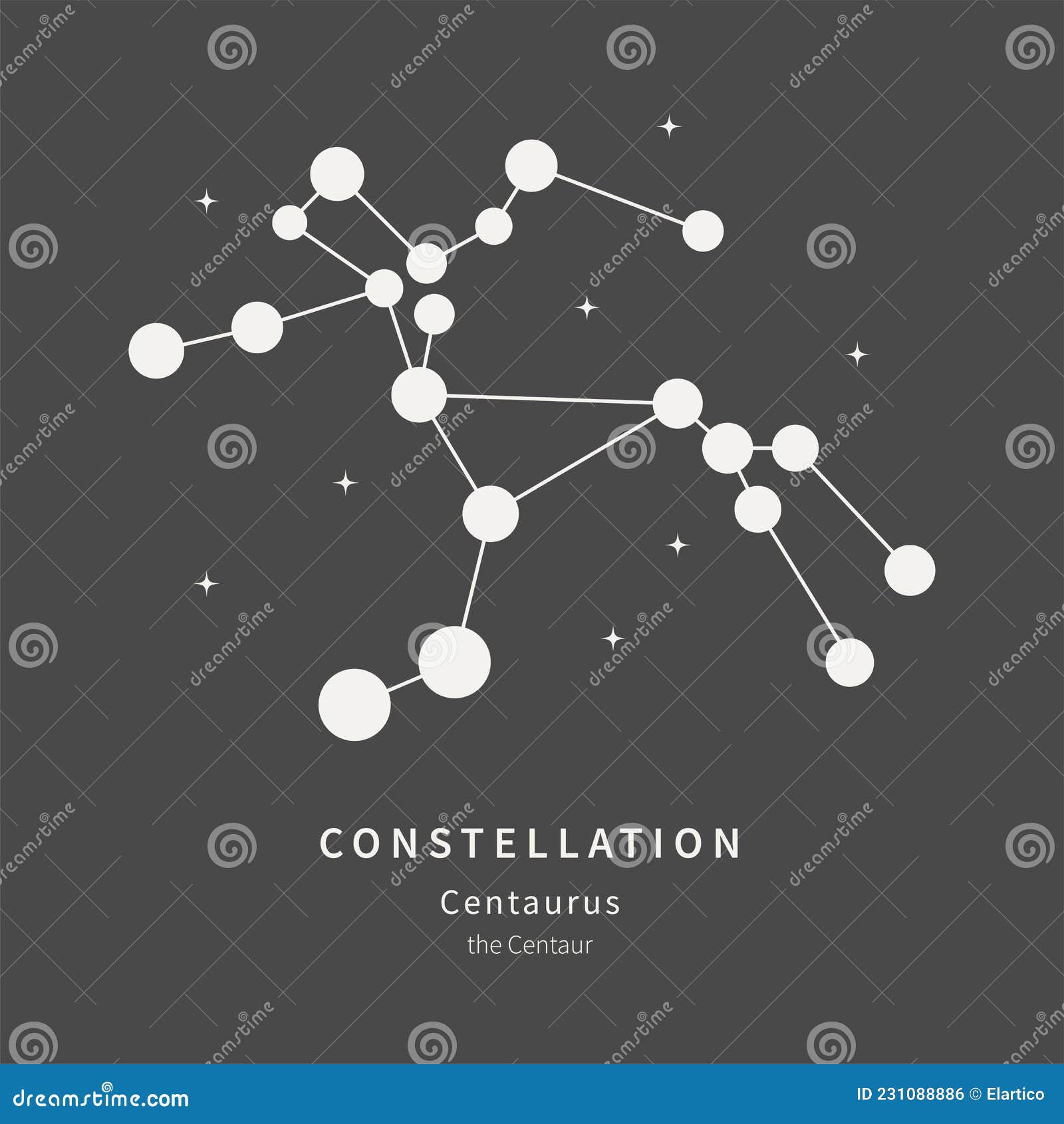 The Constellation of Centaurus. the Centaur - Linear Icon. Vector ...