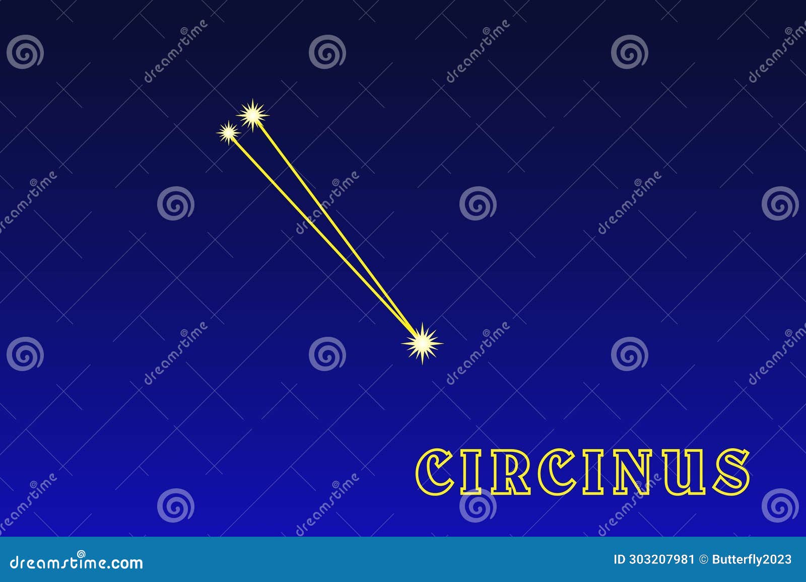 Circinus The Drawing Compass Constellation On A Starry Space Background ...