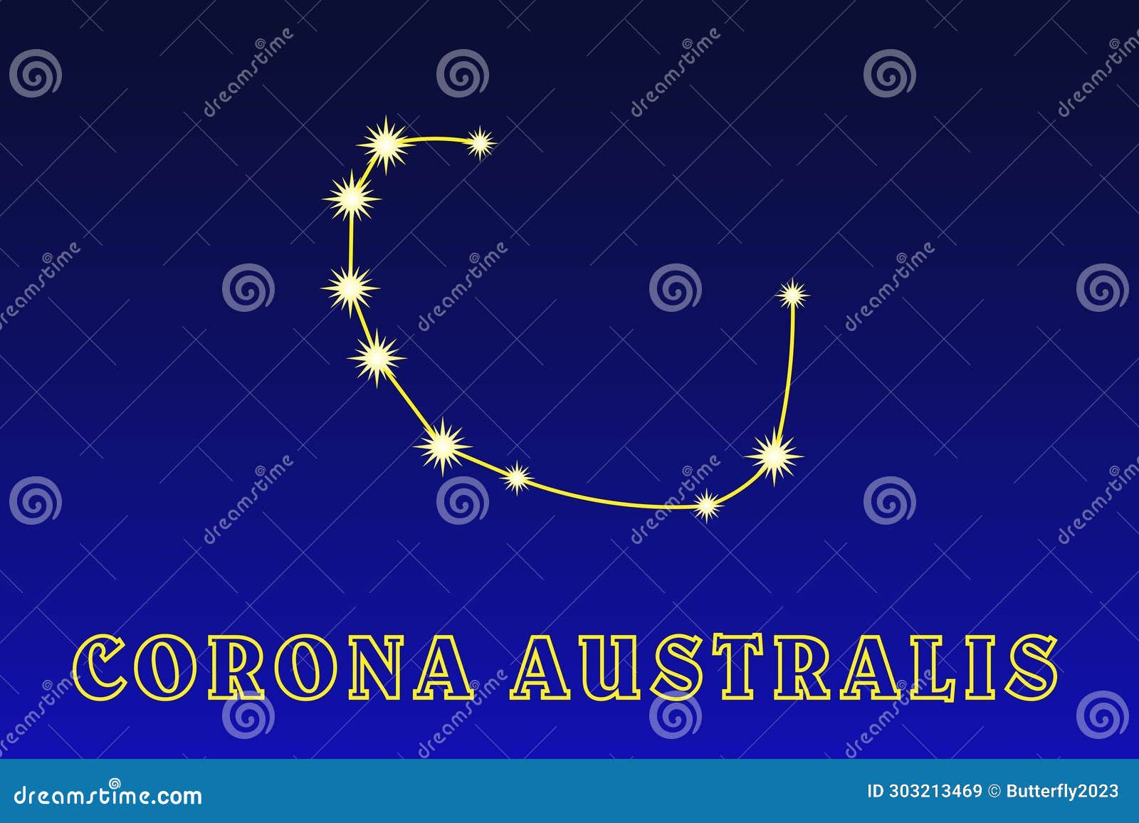 Corona Australis Star Constellation, Southern Crown Constellation ...