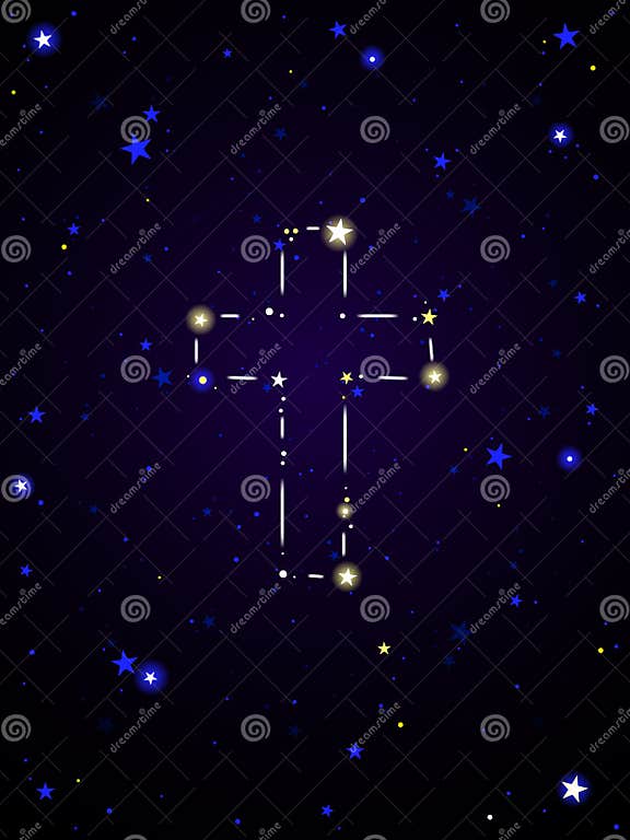 Constellation cross stock vector. Illustration of holiday - 23698964
