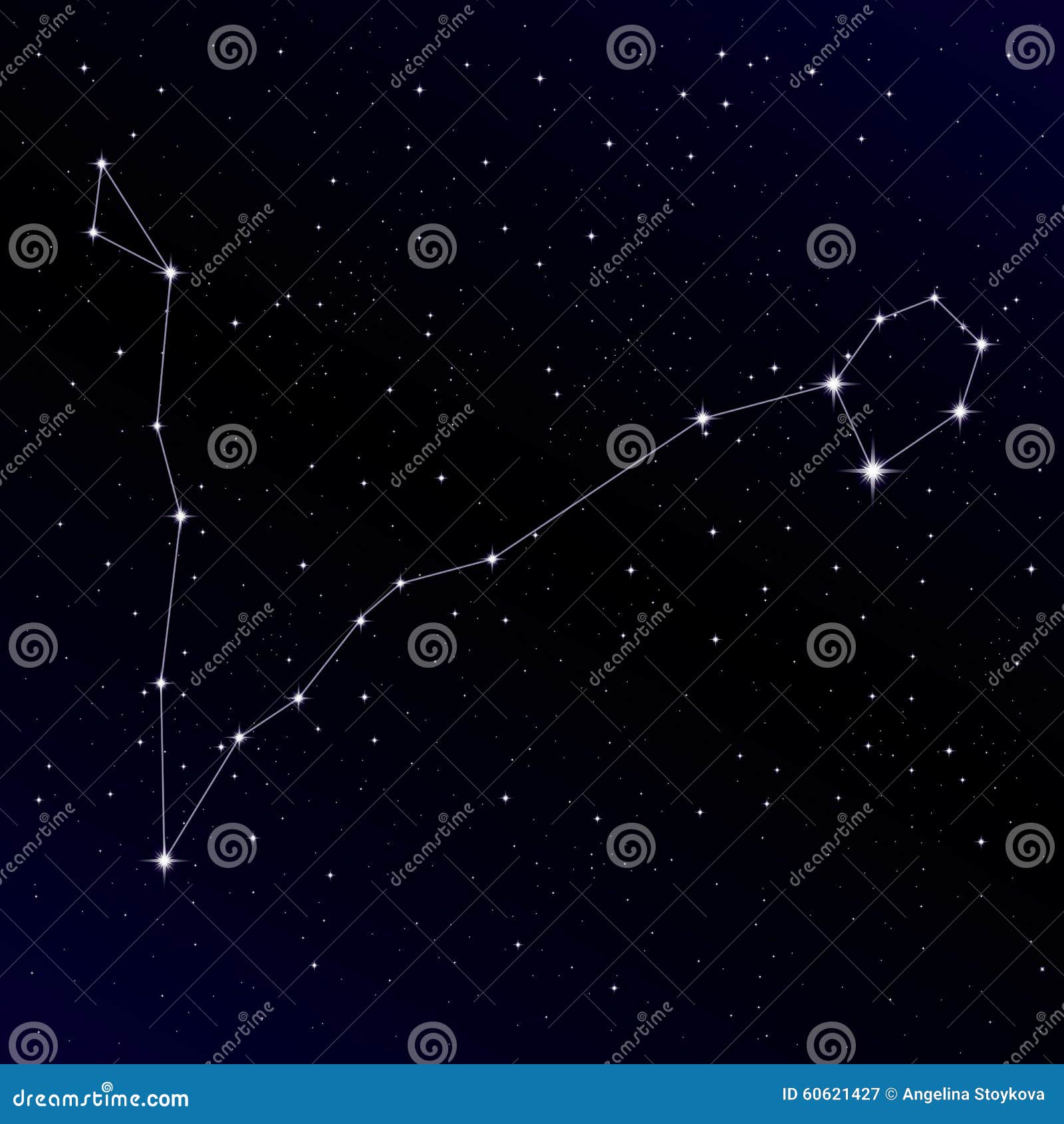 Constellation de Poissons illustration de vecteur. Illustration du ...