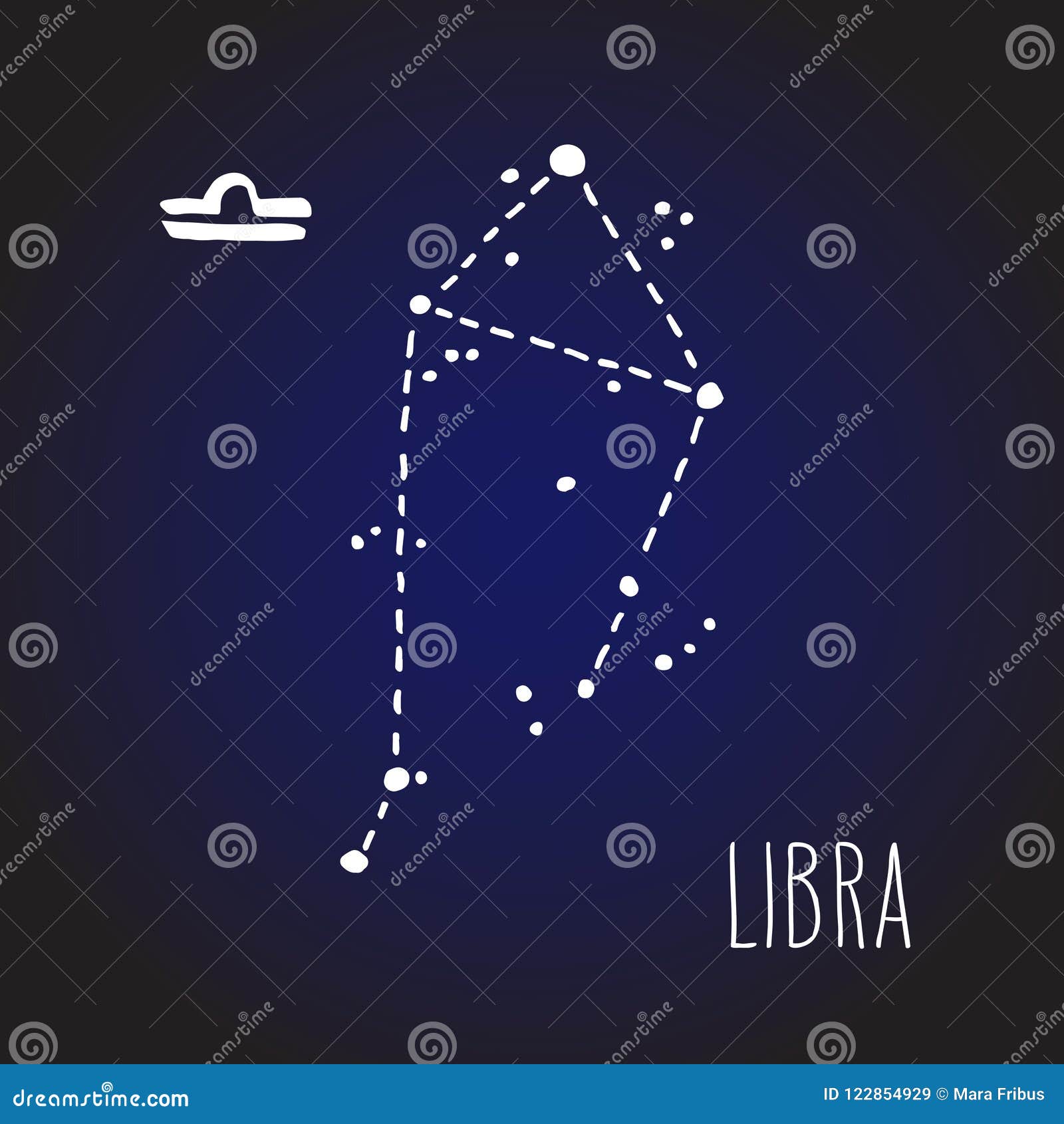 Constellation De Signe De Zodiaque De Balance Illustration de Vecteur ...