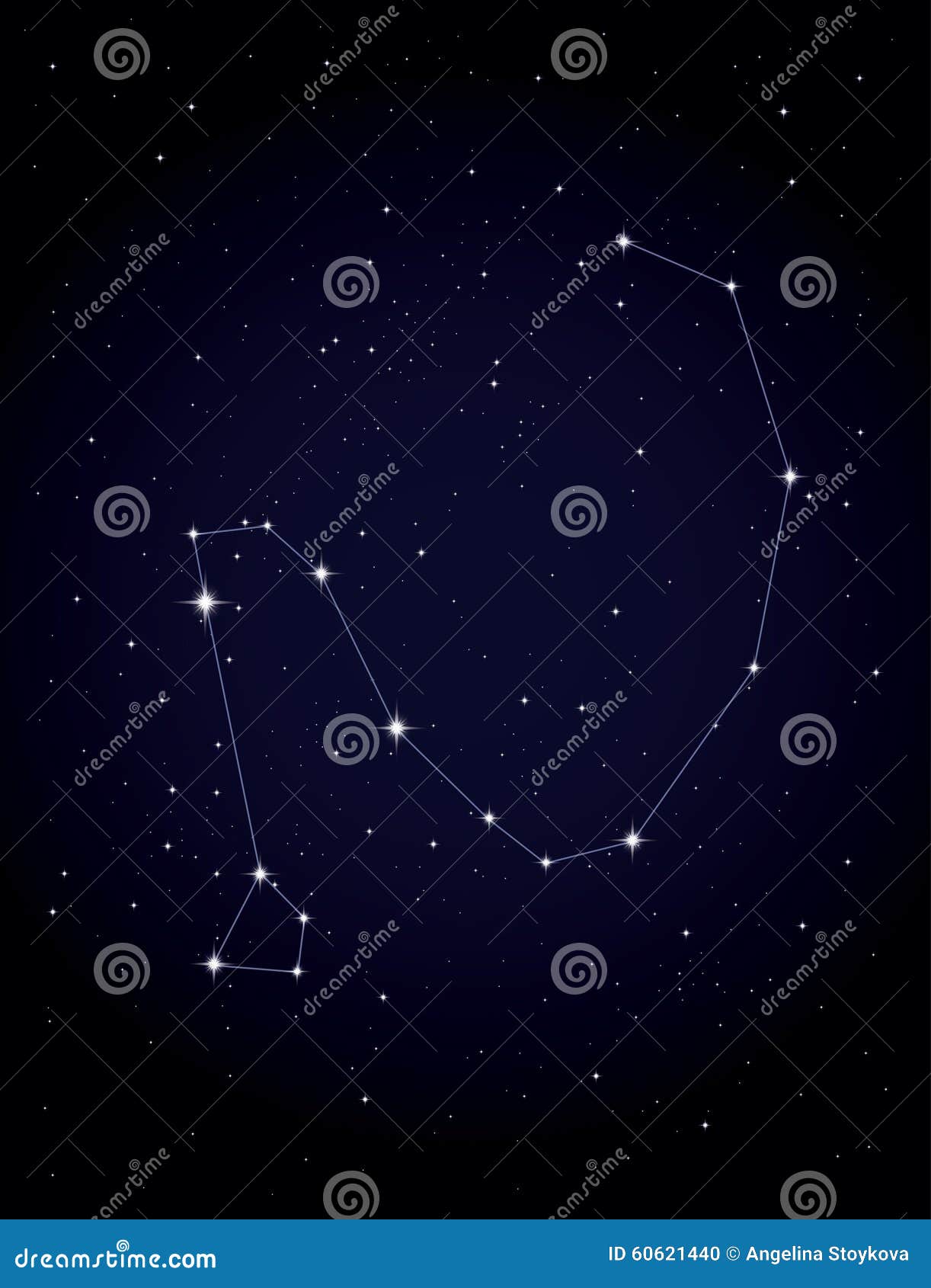Constellation Draco stock vector. Illustration of shine - 60621440