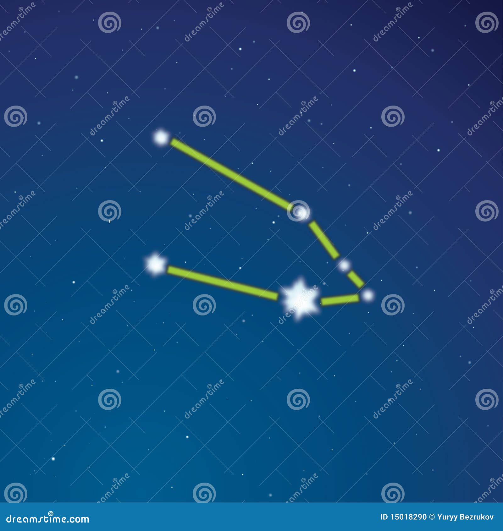 Constellation of a goat stock vector. Illustration of star - 15018290