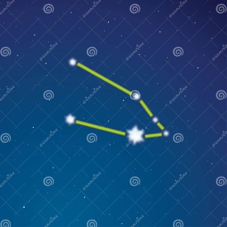 Constellation of a goat stock vector. Illustration of star - 15018290