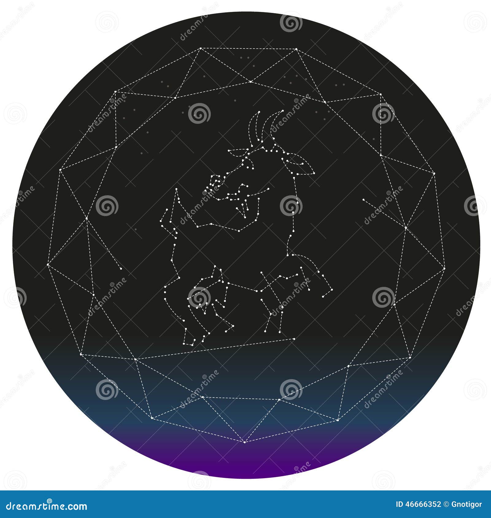 Constellation goats stock vector. Illustration of astronomy - 46666352