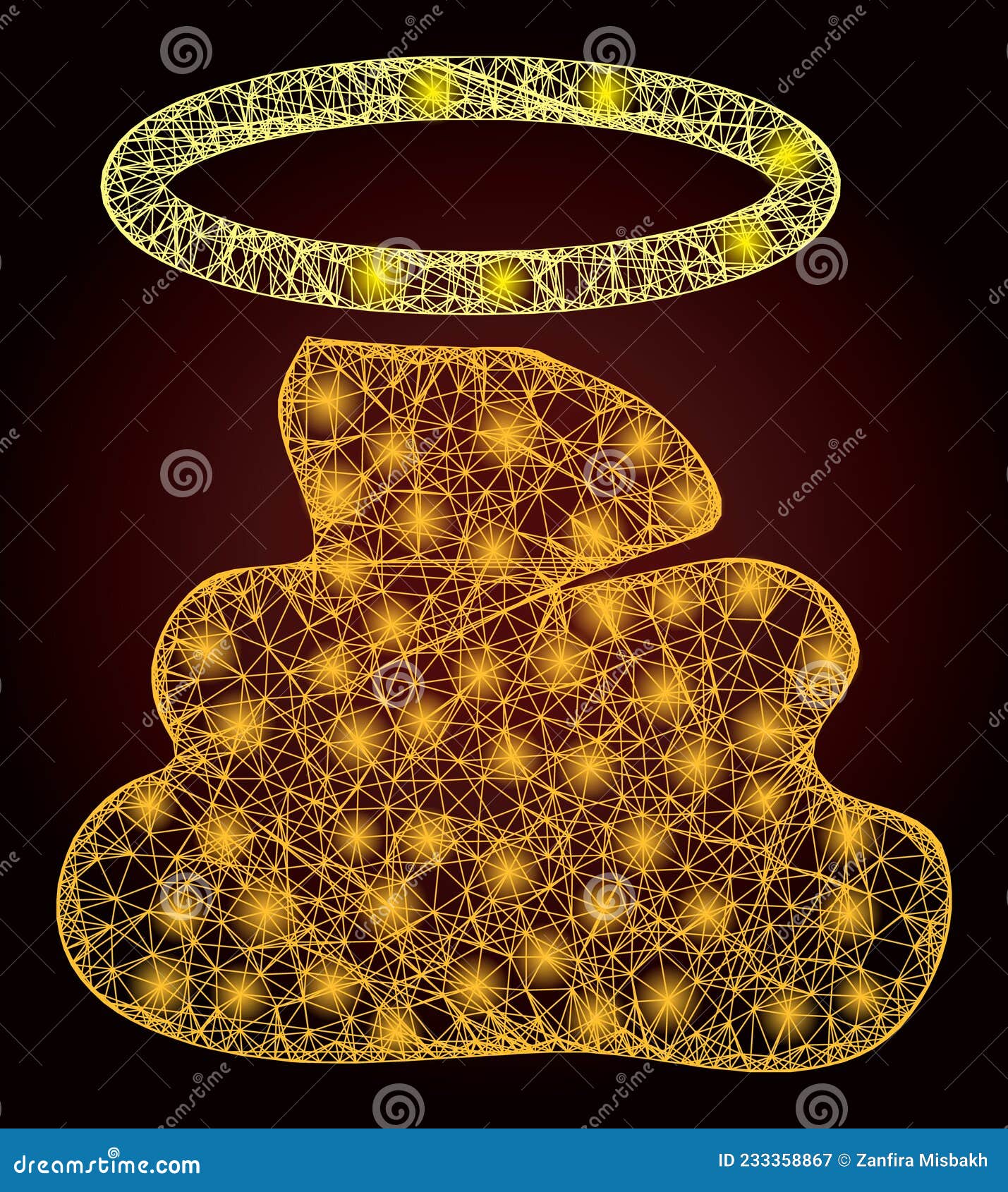 Holy Shit Cartoon Funky Illustration With Poop And Holy Ring Isolated ...