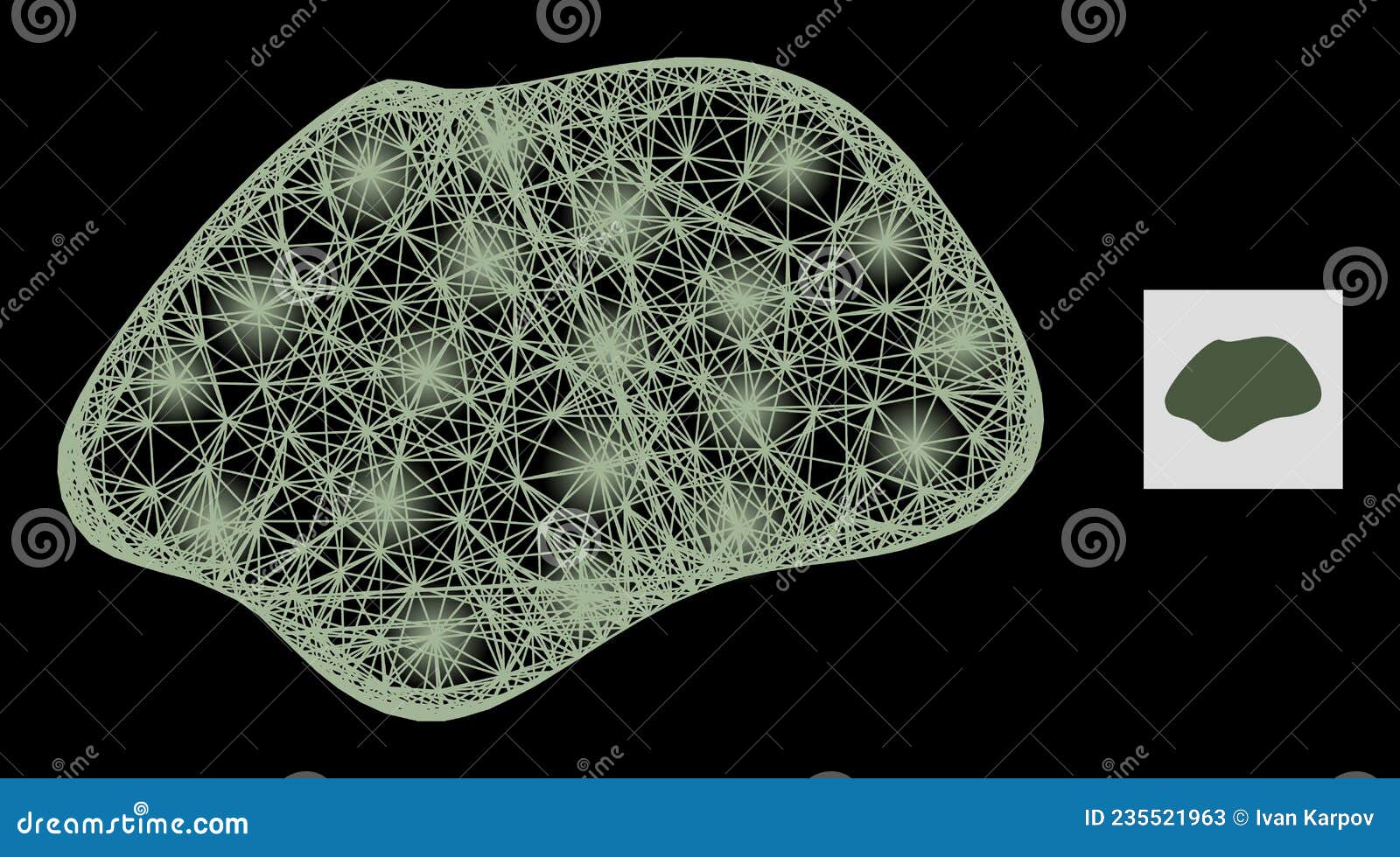 Constellation Intersected Mesh Spot Simple with Light Spots Stock Image ...