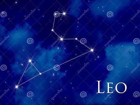 Constellation Leo stock illustration. Illustration of decorative - 4924693