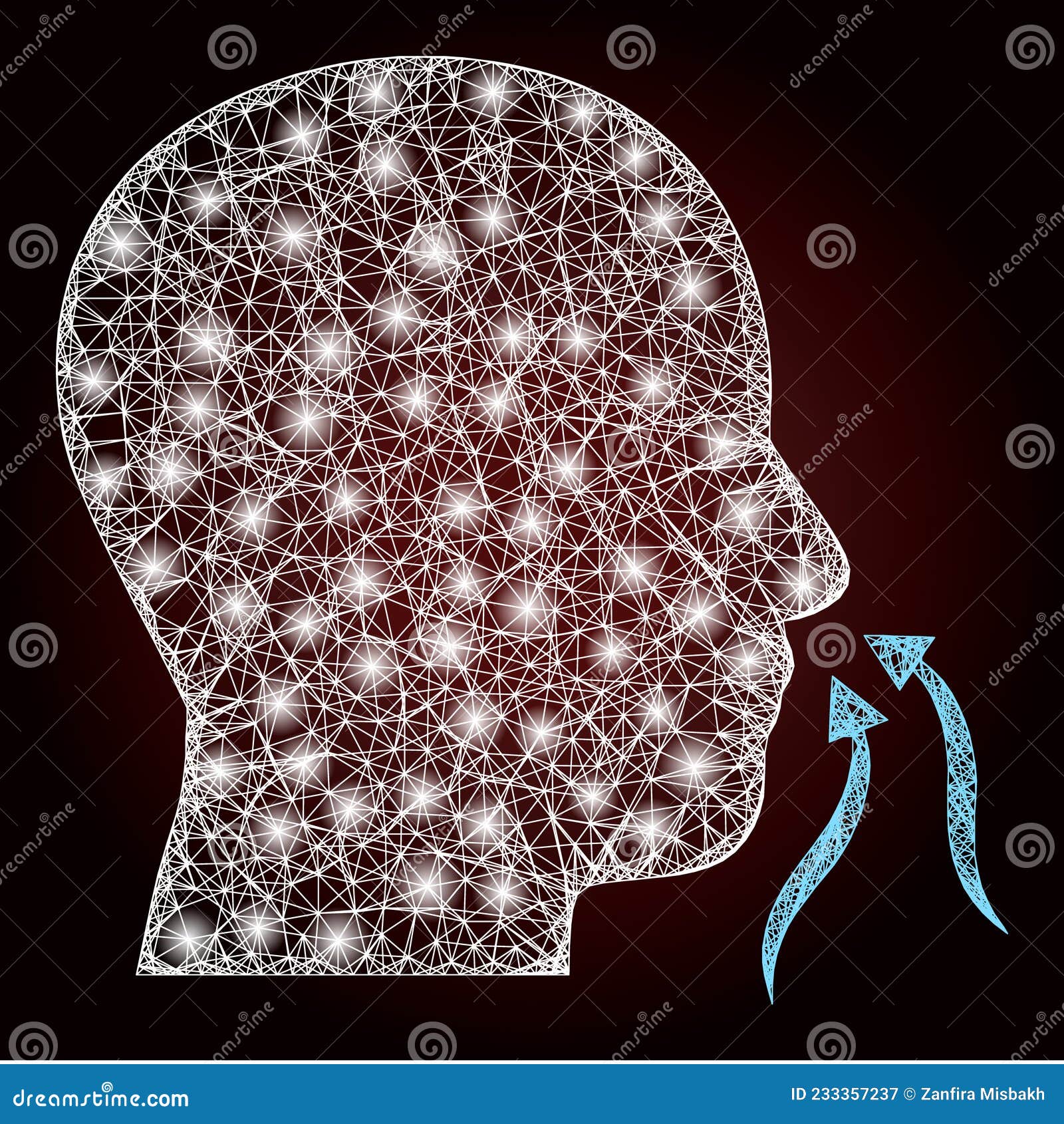 Constellation Linear Mesh Smell Sniffer with Light Spots Stock Vector ...