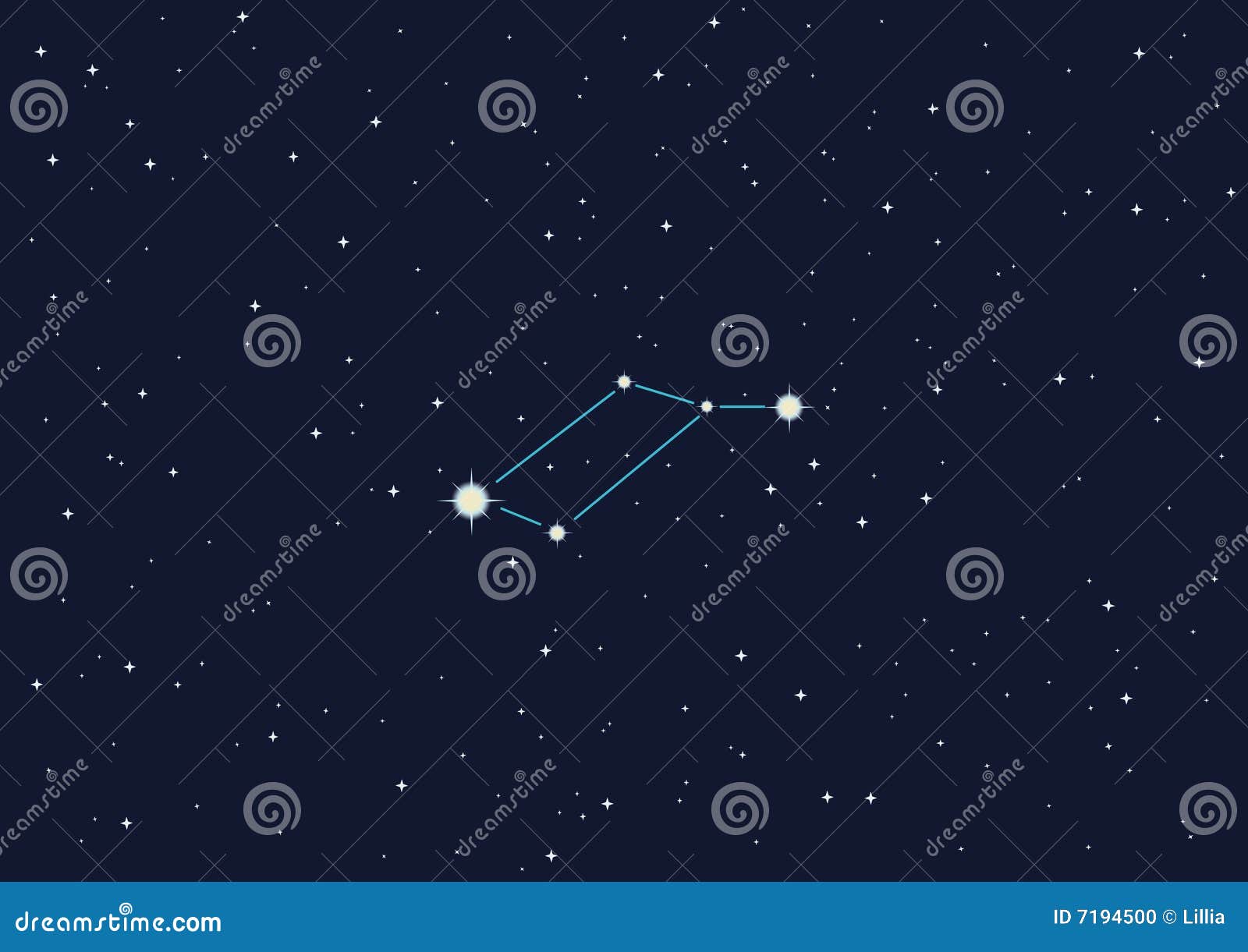 Constellation Lyra stock vector. Illustration of illuminated - 7194500