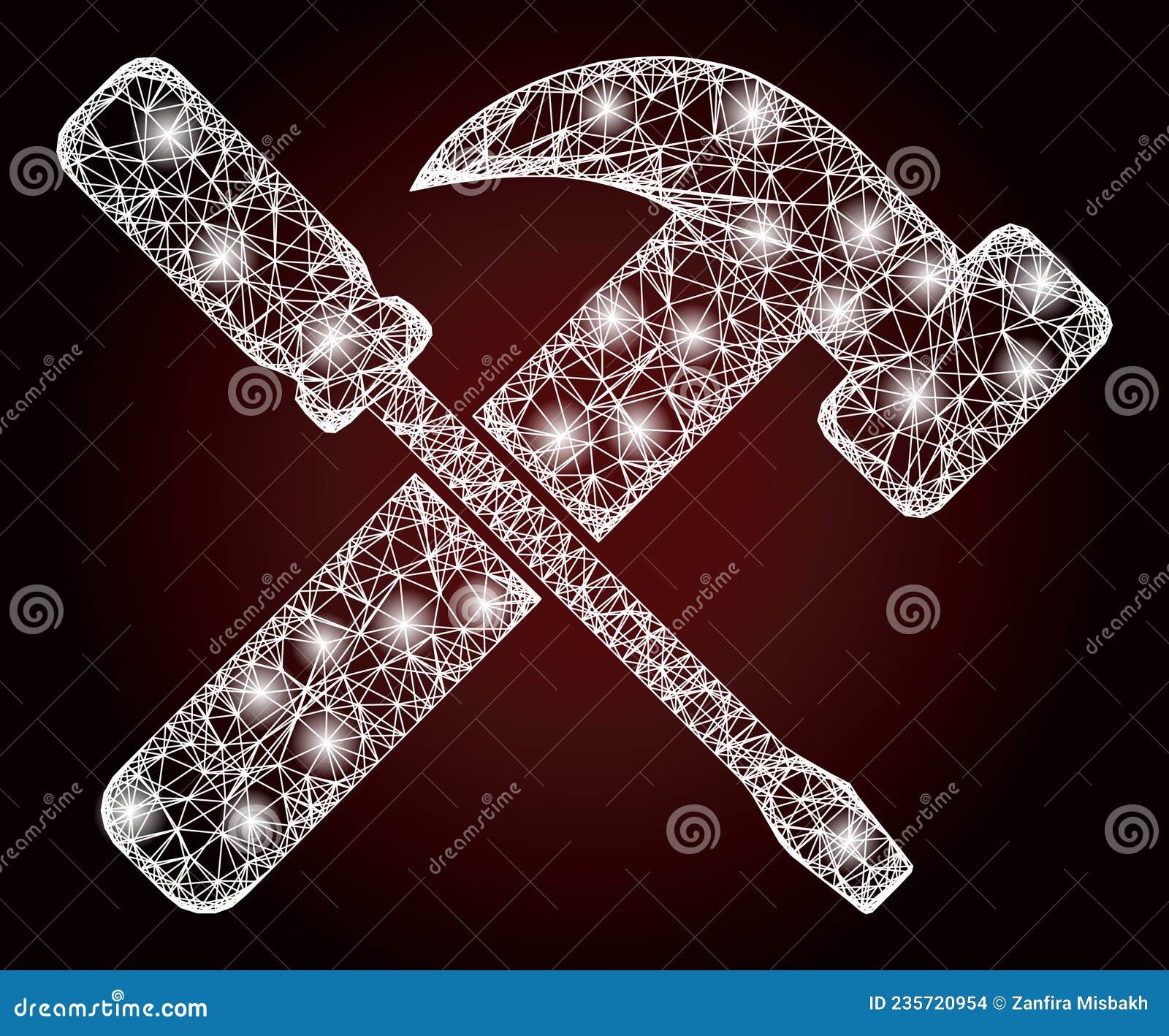 Constellation Net Mesh Hammer and Screwdriver with Glare Spots Stock ...