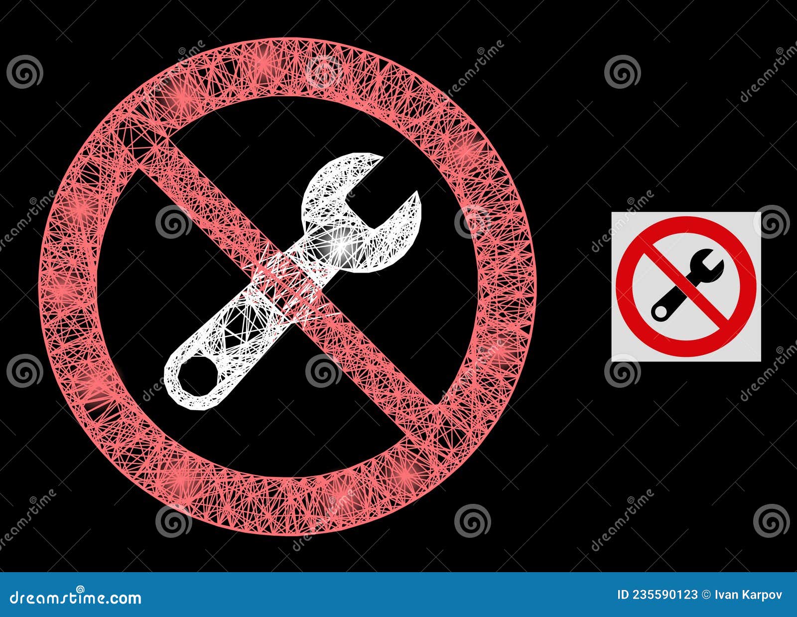 Flare Irregular Mesh Stop Repair with Glare Spots Stock Vector ...
