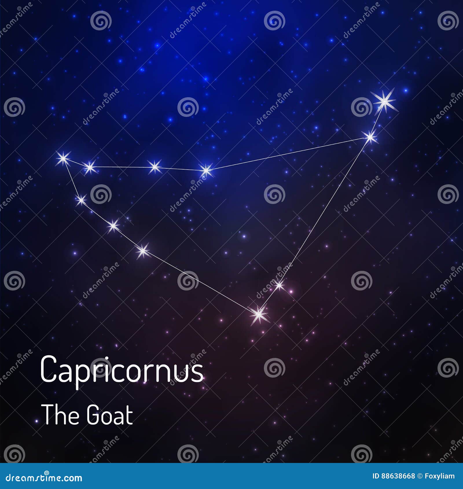 Constellation in the Night Starry Sky Stock Vector - Illustration of ...