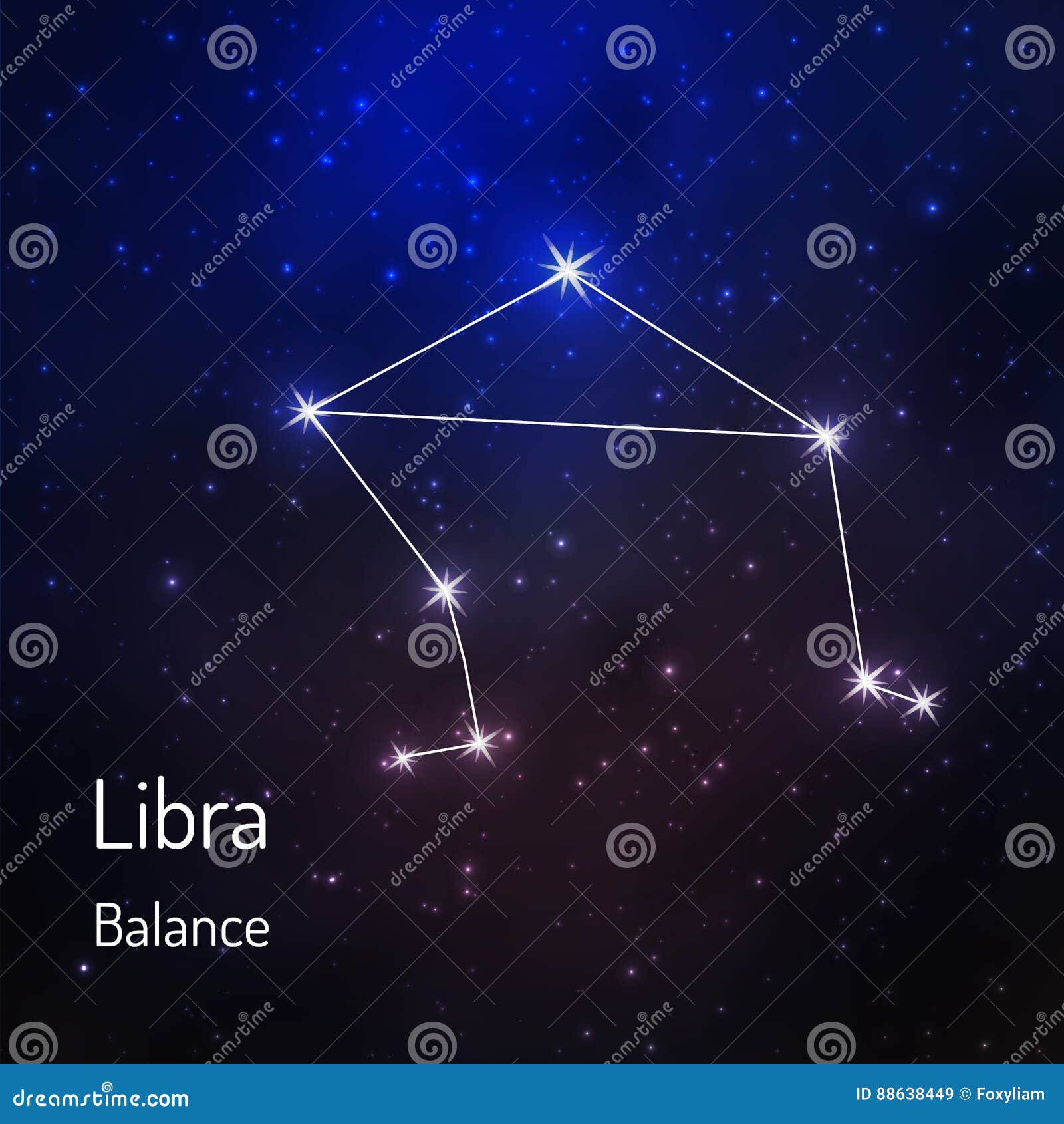 Constellation in the Night Starry Sky Stock Vector - Illustration of ...