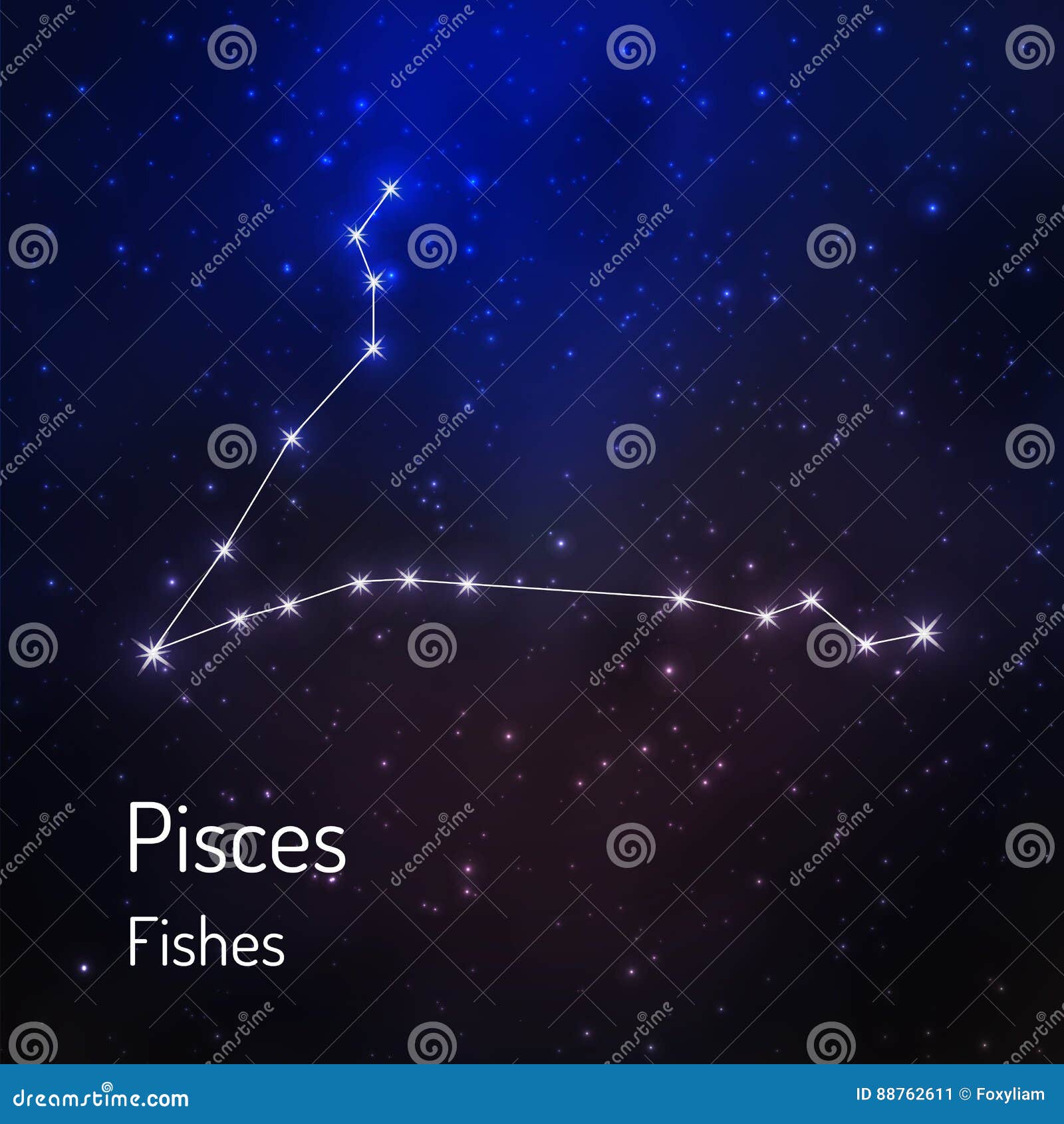 Constellation in the Night Starry Sky. Vector Illustration Stock Vector ...