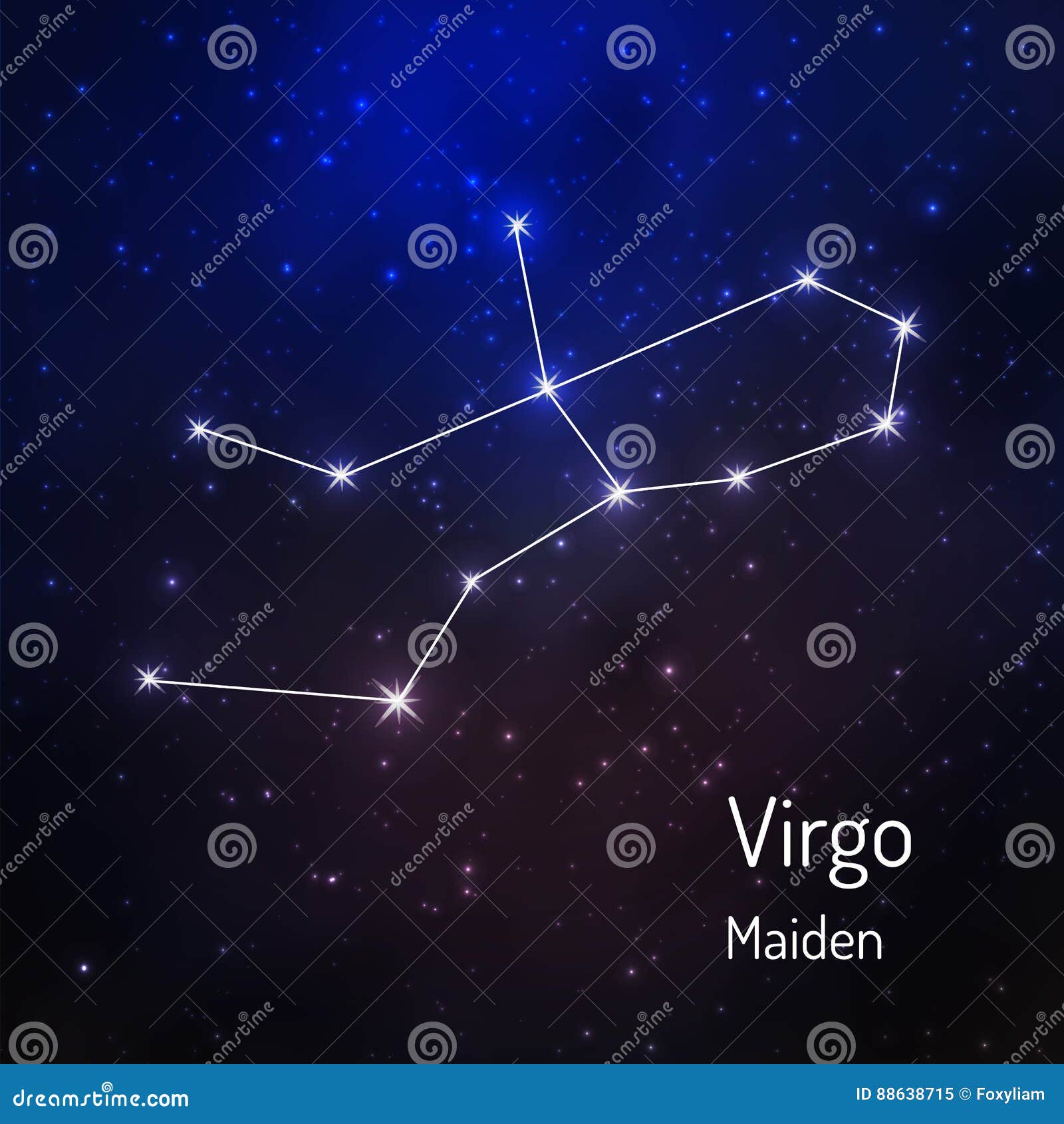 Constellation in the Night Starry Sky Stock Vector - Illustration of ...