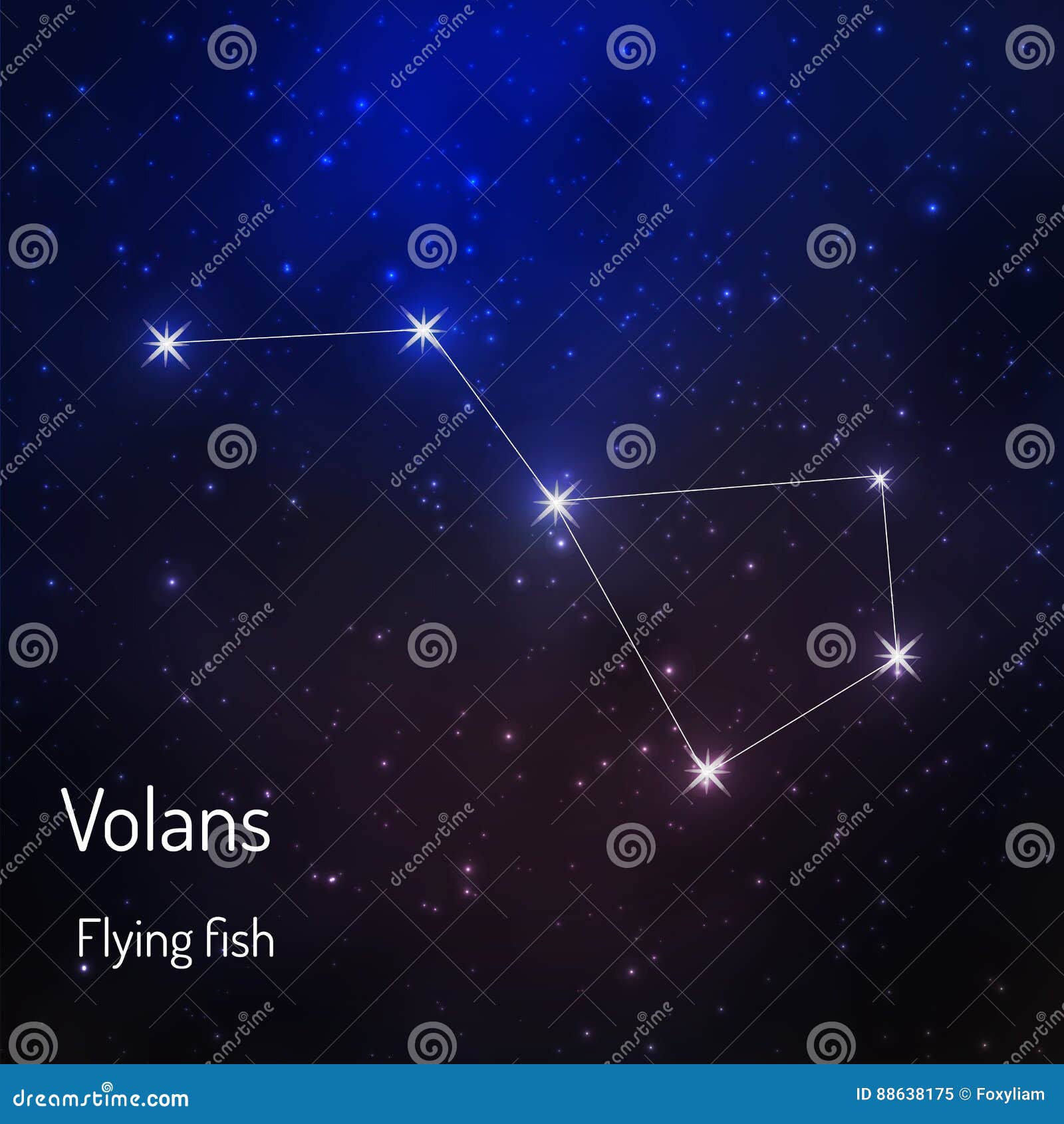 Volans Constellation 3d Symbol. Constellation Icon In Isometric Style ...
