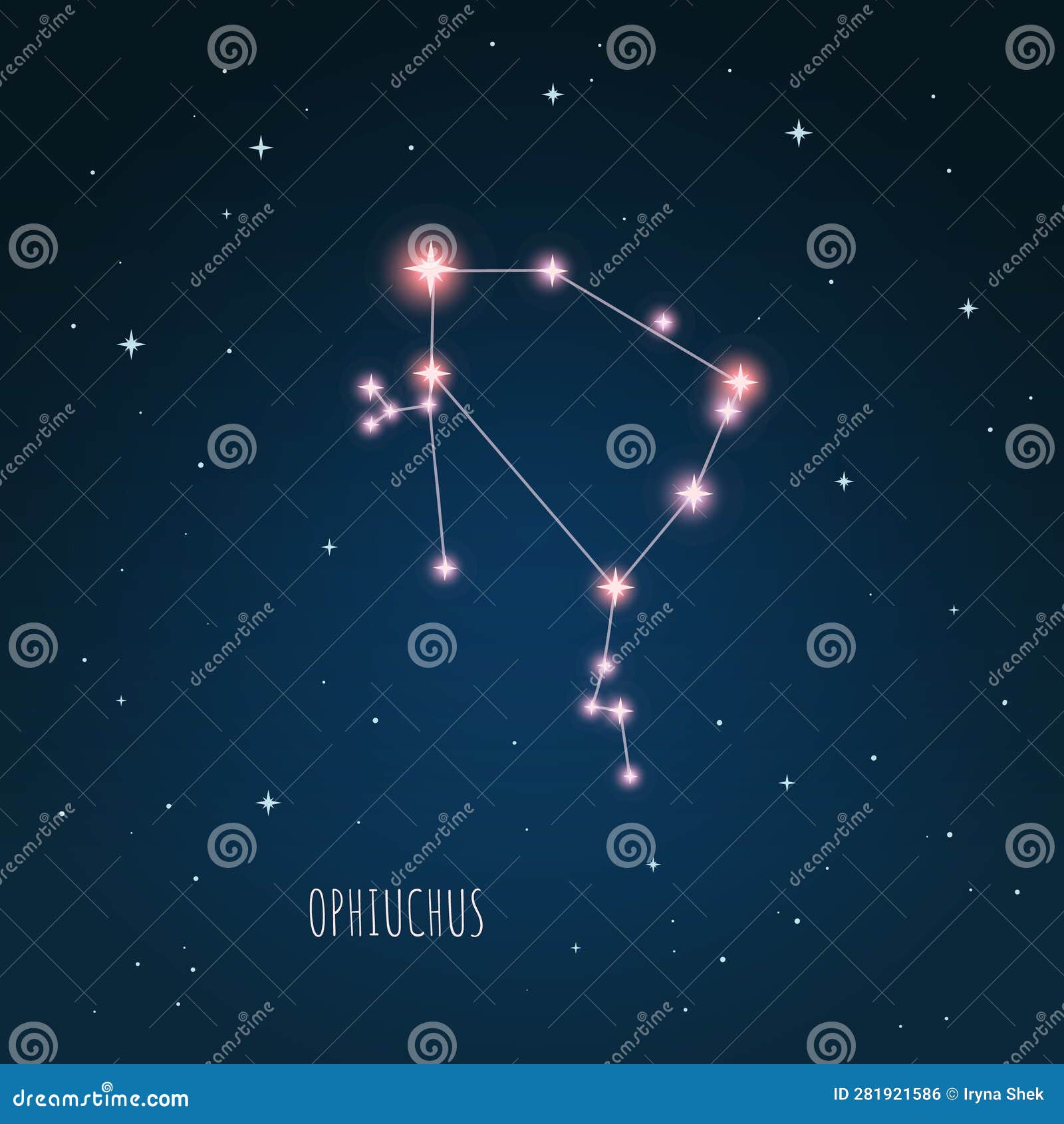 Constellation Ophiuchus Cartoon Vector | CartoonDealer.com #47964247