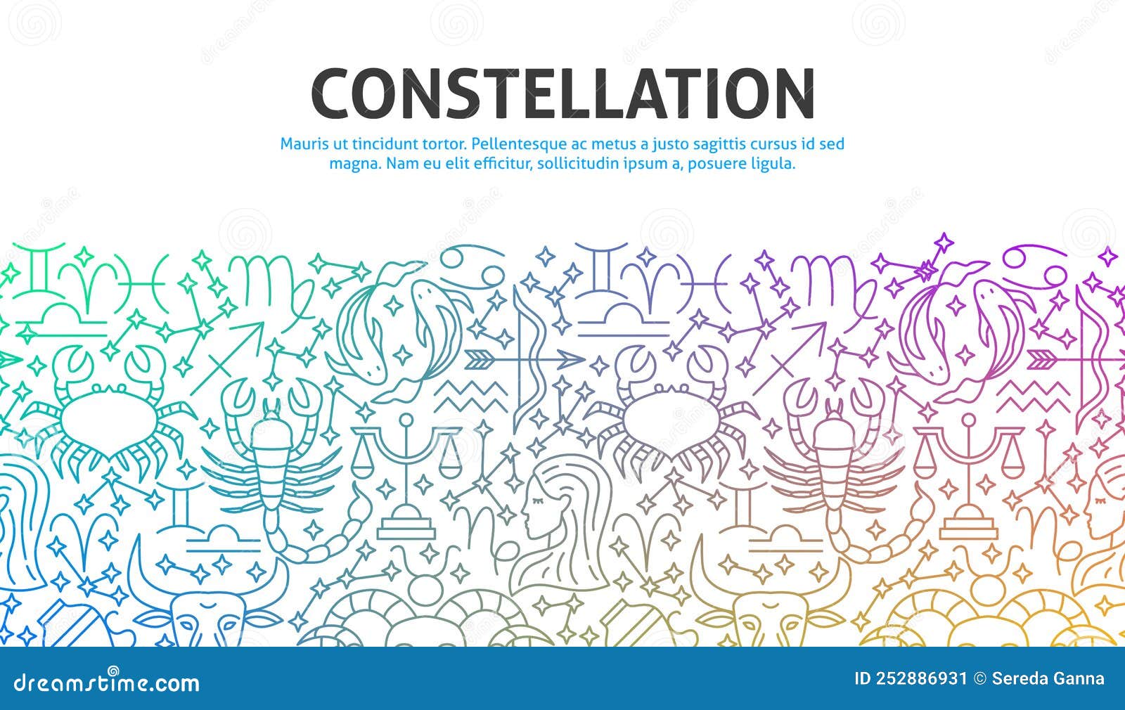 Constellation Outline Concept Stock Vector - Illustration of horoscope ...