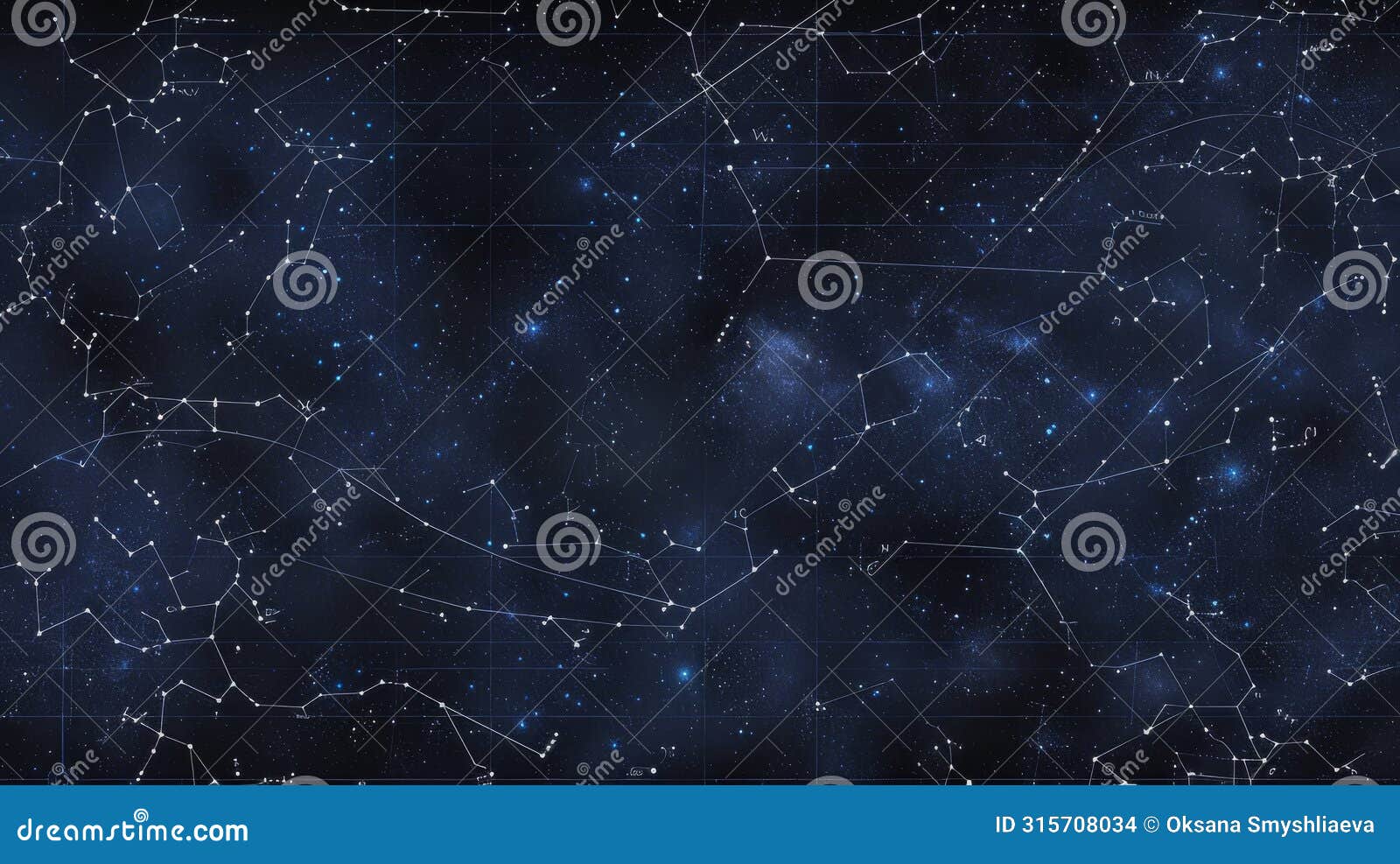 Constellation Patterns Outlined Against the Cosmic Abyss, Creating a ...