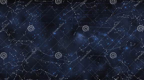 Constellation Patterns Outlined Against the Cosmic Abyss, Creating a ...