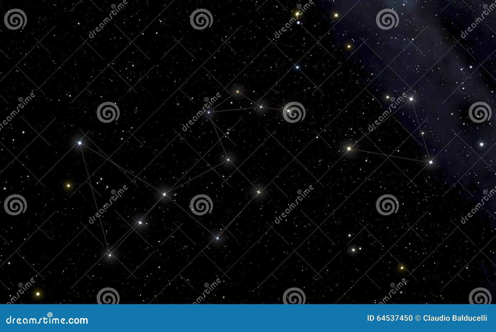Constellation of Peacock in the Left and Southern Triangle in Th Stock ...