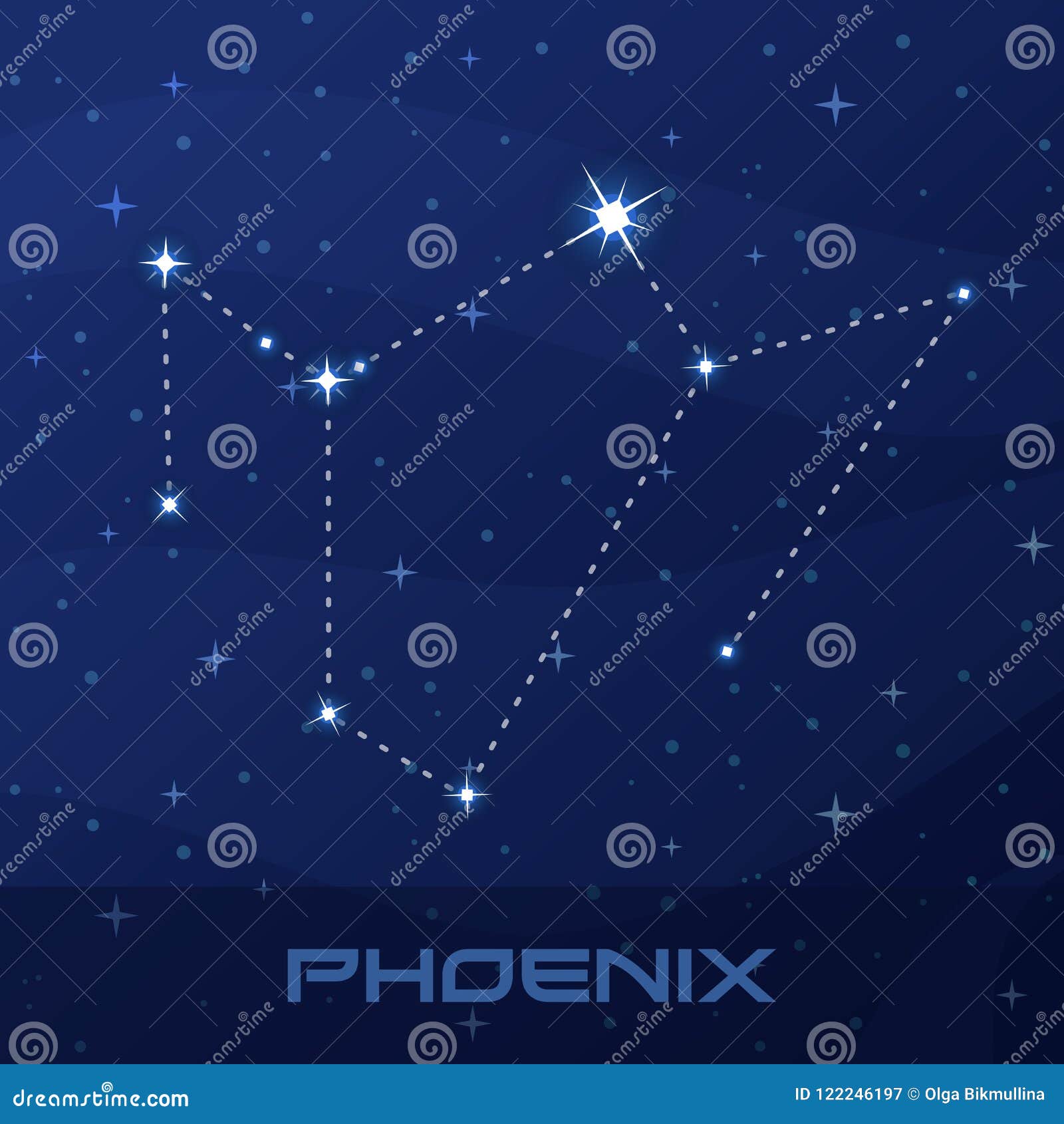 Phoenix Constellation Cartoon Vector | CartoonDealer.com #47420901