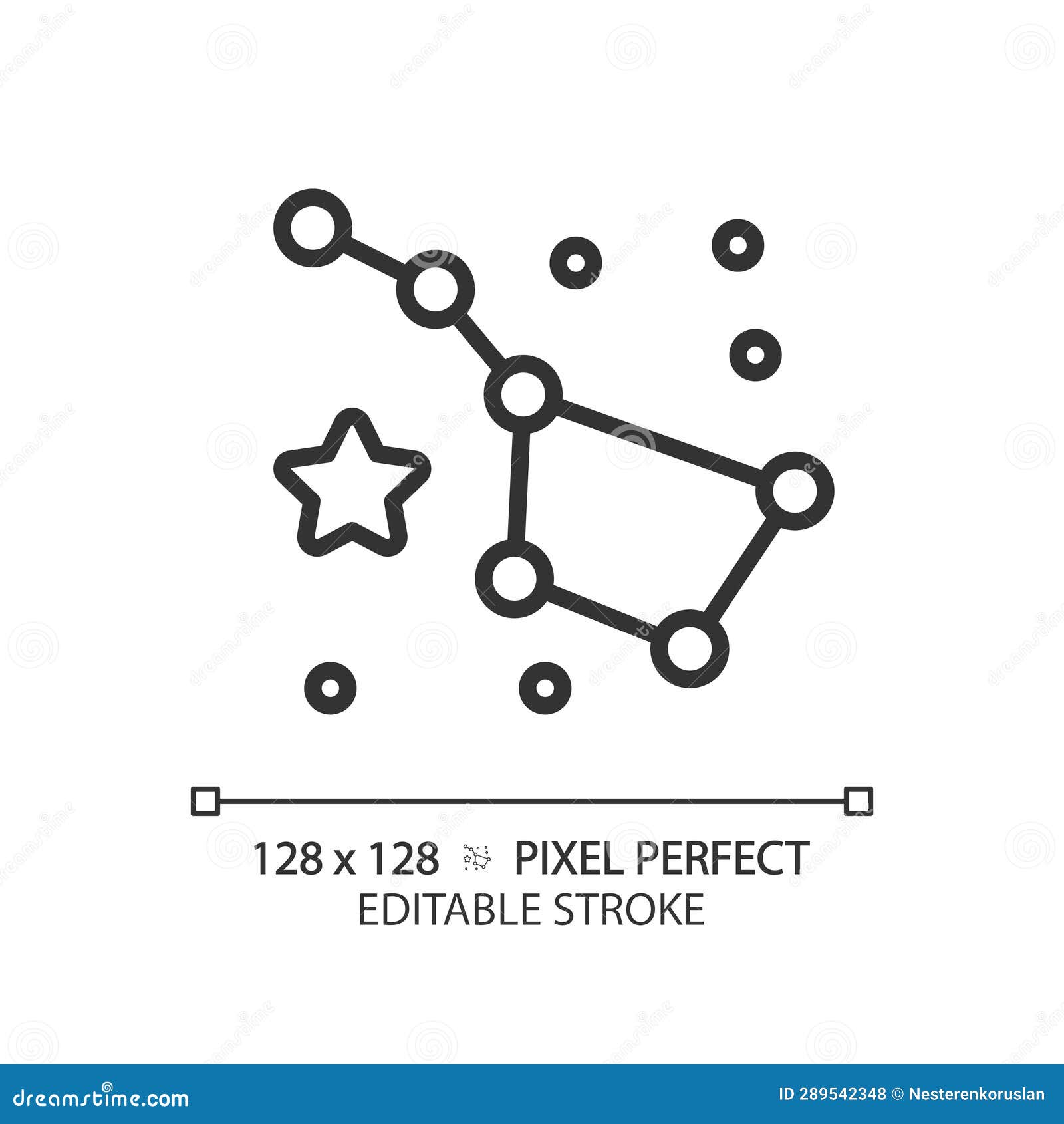 Constellation Pixel Perfect Linear Icon Stock Illustration ...