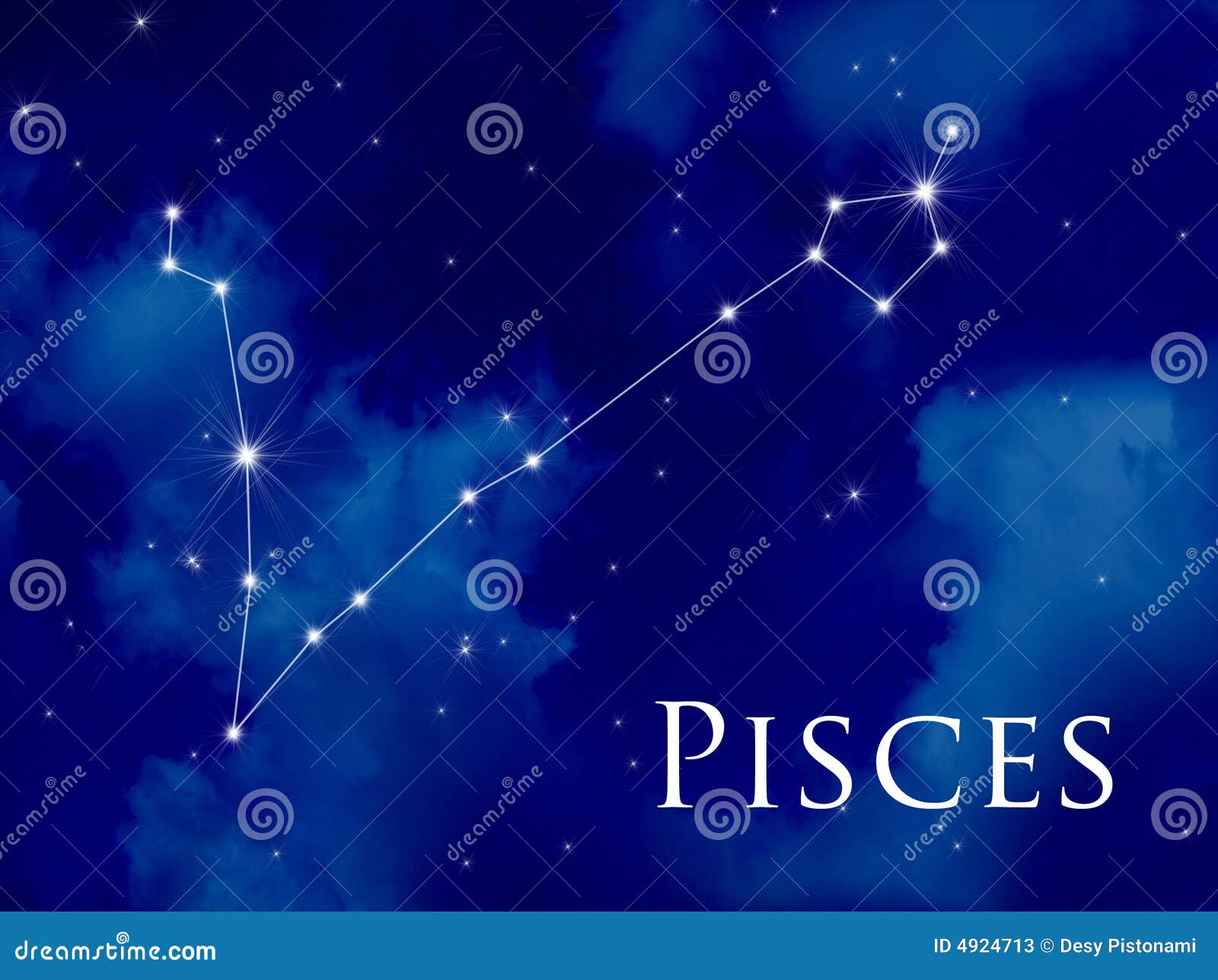 Constellation Poissons illustration stock. Illustration du bleu - 4924713