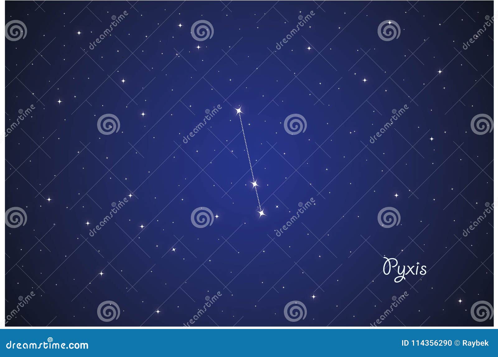 Constellation of Pyxis stock illustration. Illustration of design ...