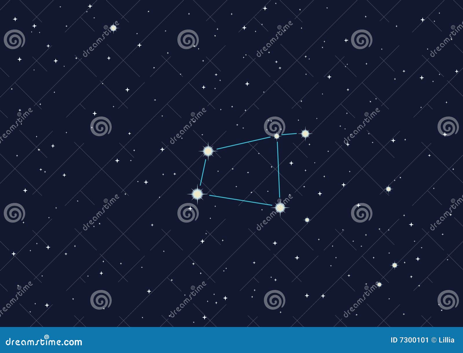 Constellation Raven stock vector. Illustration of shape - 7300101