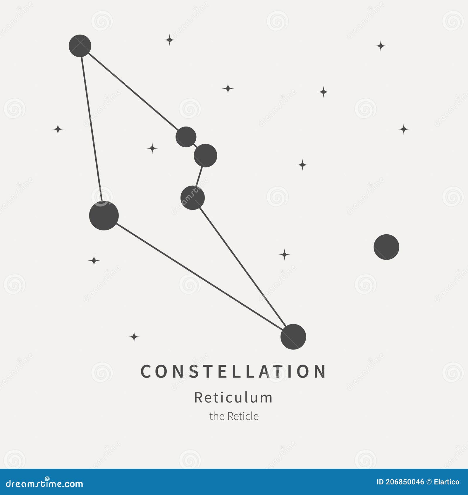The Constellation of Reticulum. the Reticle - Linear Icon. Vector ...