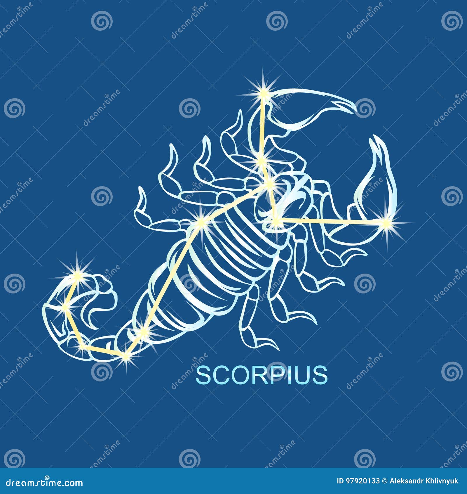 Constellation Scorpius Illustration Stock Illustration - Illustration ...