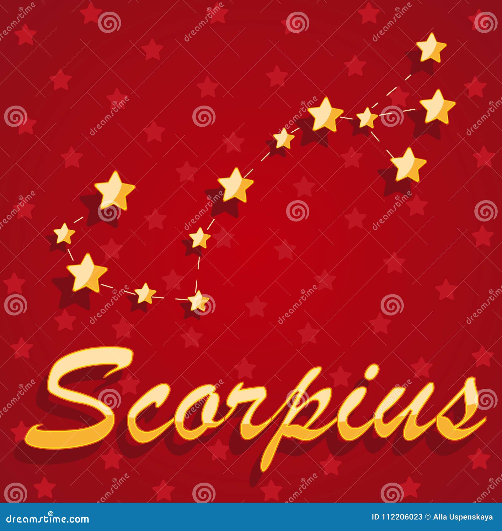 Constellation Scorpius Zodiac Sign Vector Illustration | CartoonDealer ...