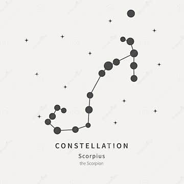 The Constellation of Scorpius. the Scorpion - Linear Icon Stock Vector ...