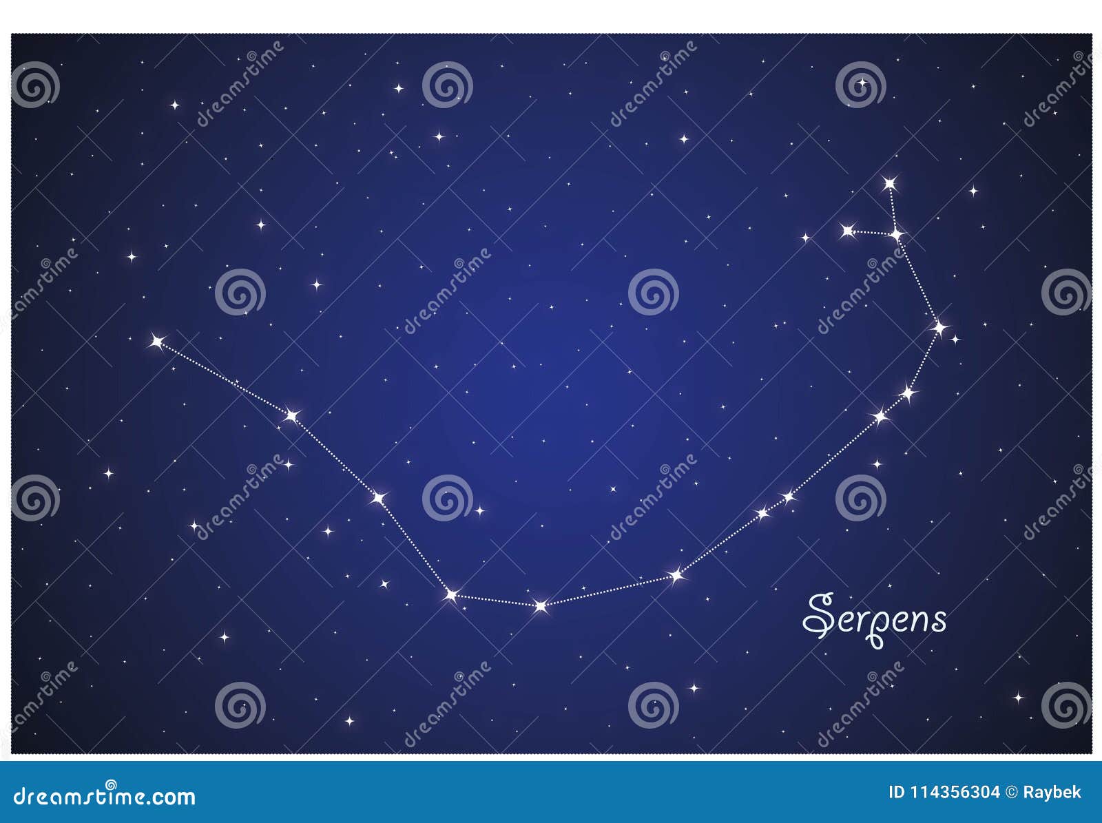 Serpens Cauda Main Stars