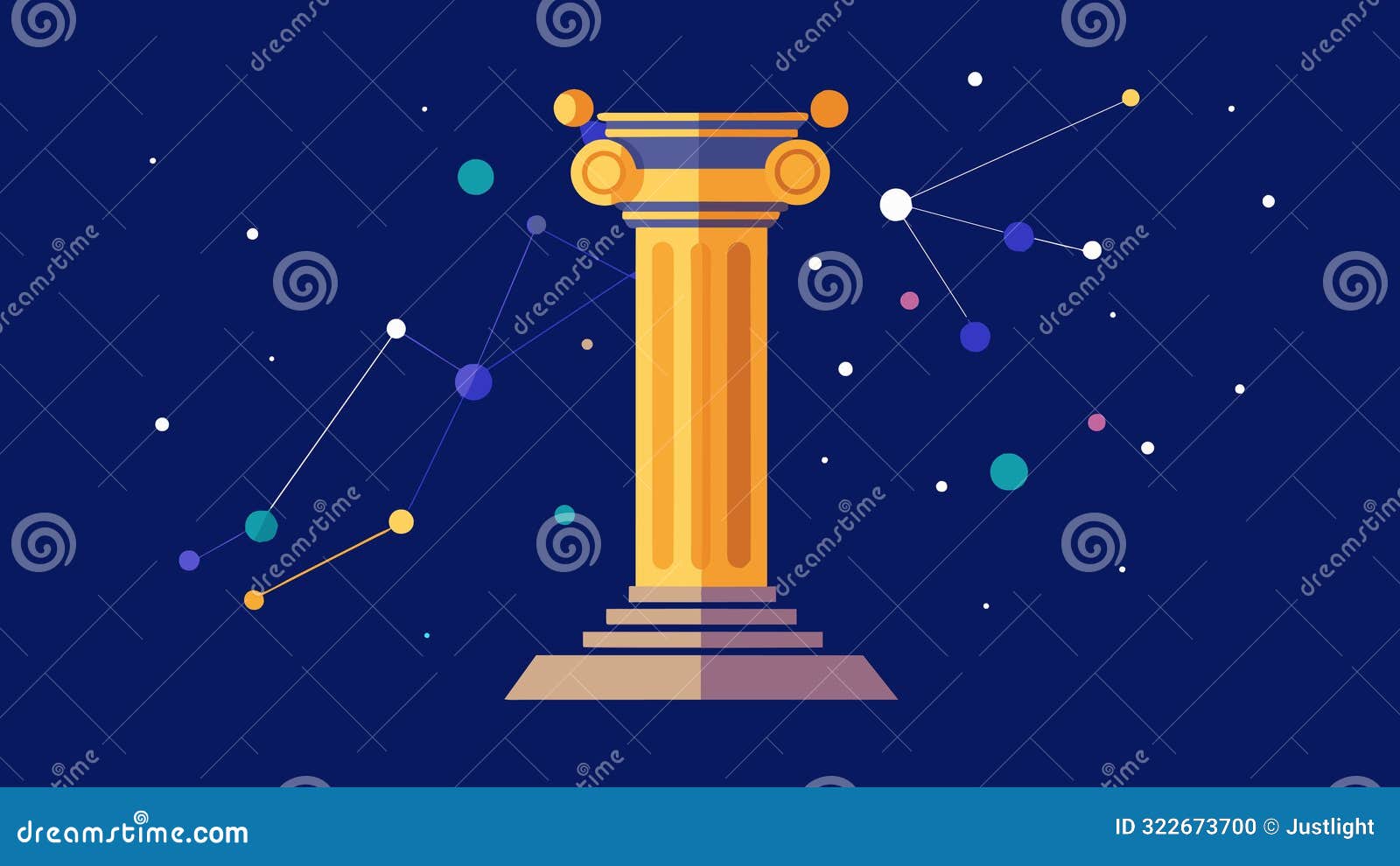 A Constellation in the Shape of a Strong Upright Column Symbolizing the ...