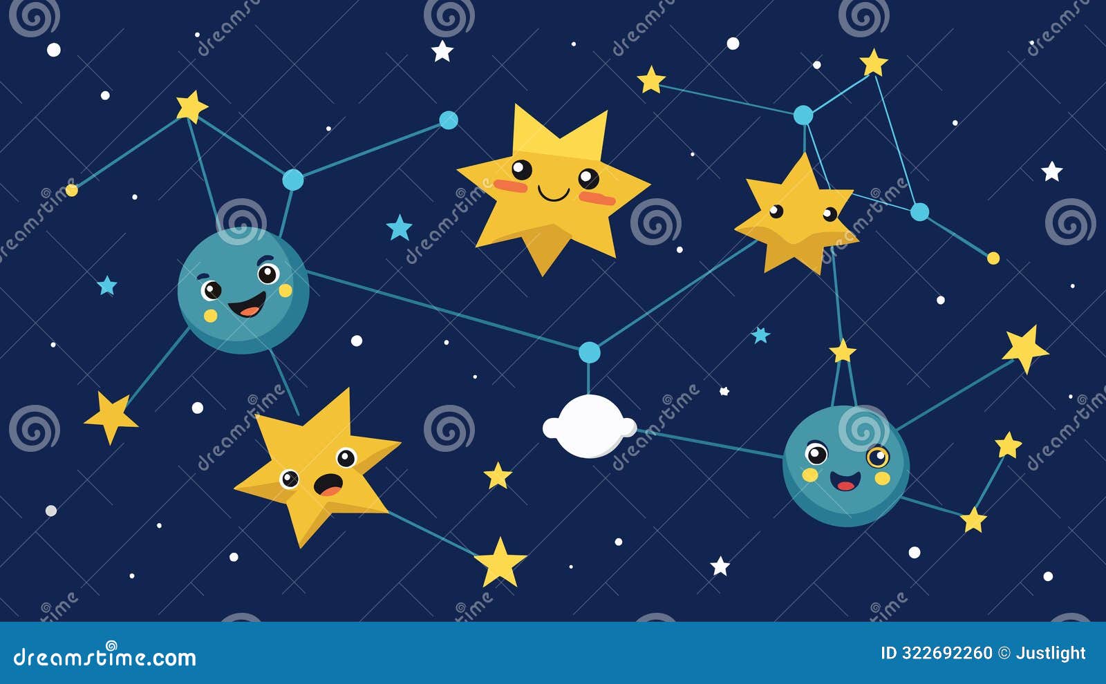 A Constellation of Stars Cycling through Different Emotions Reflecting ...