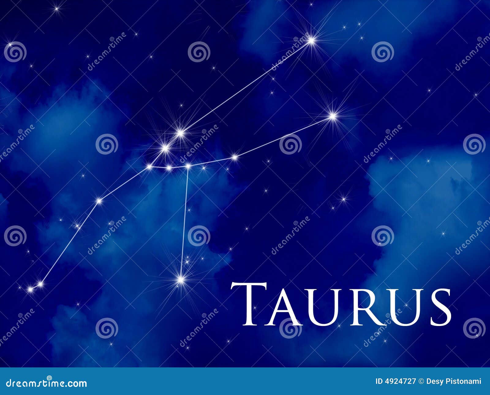 Constellation Taurus stock illustration. Illustration of fortune - 4924727