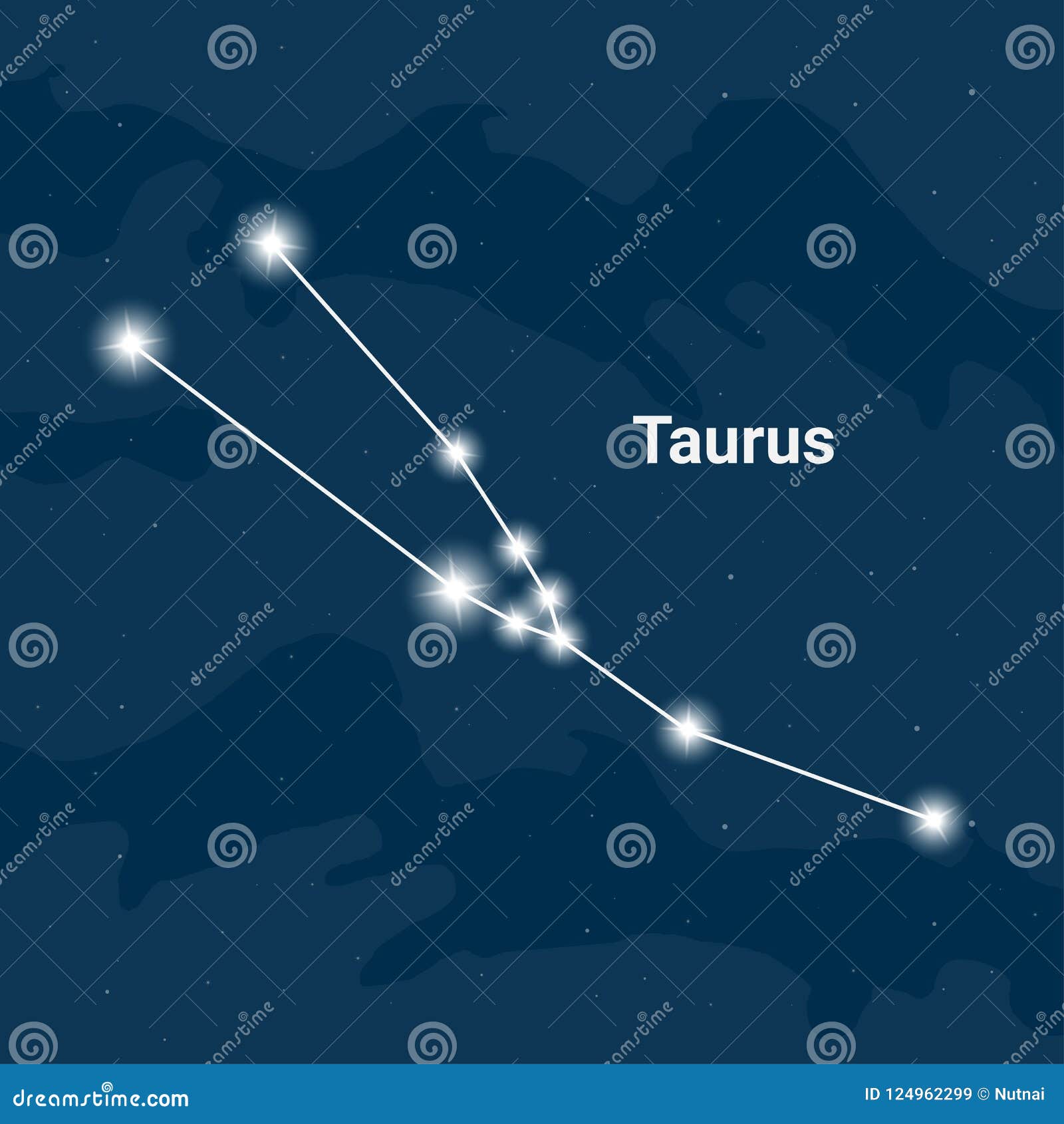 The Constellation Taurus or the Bull - Vector Stock Vector ...