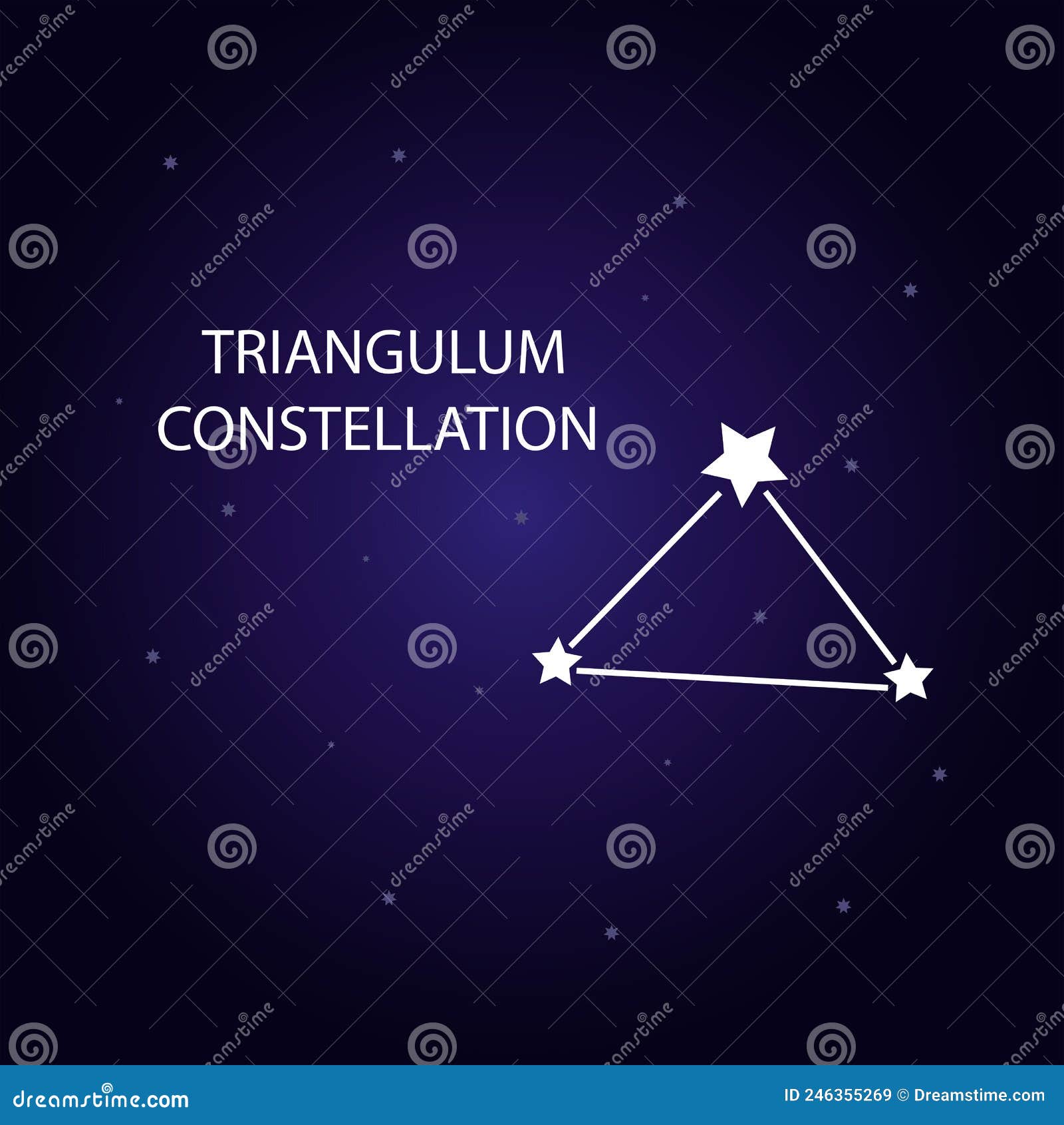 Constellation Triangulum Australe, Southern Triangle Cartoon Vector ...