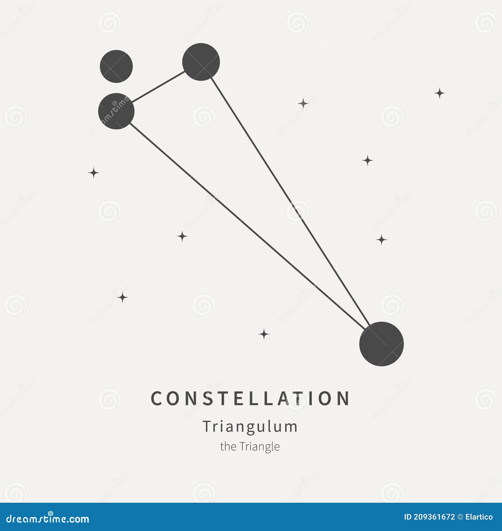 The Constellation of Triangulum. the Triangle - Linear Icon Stock ...