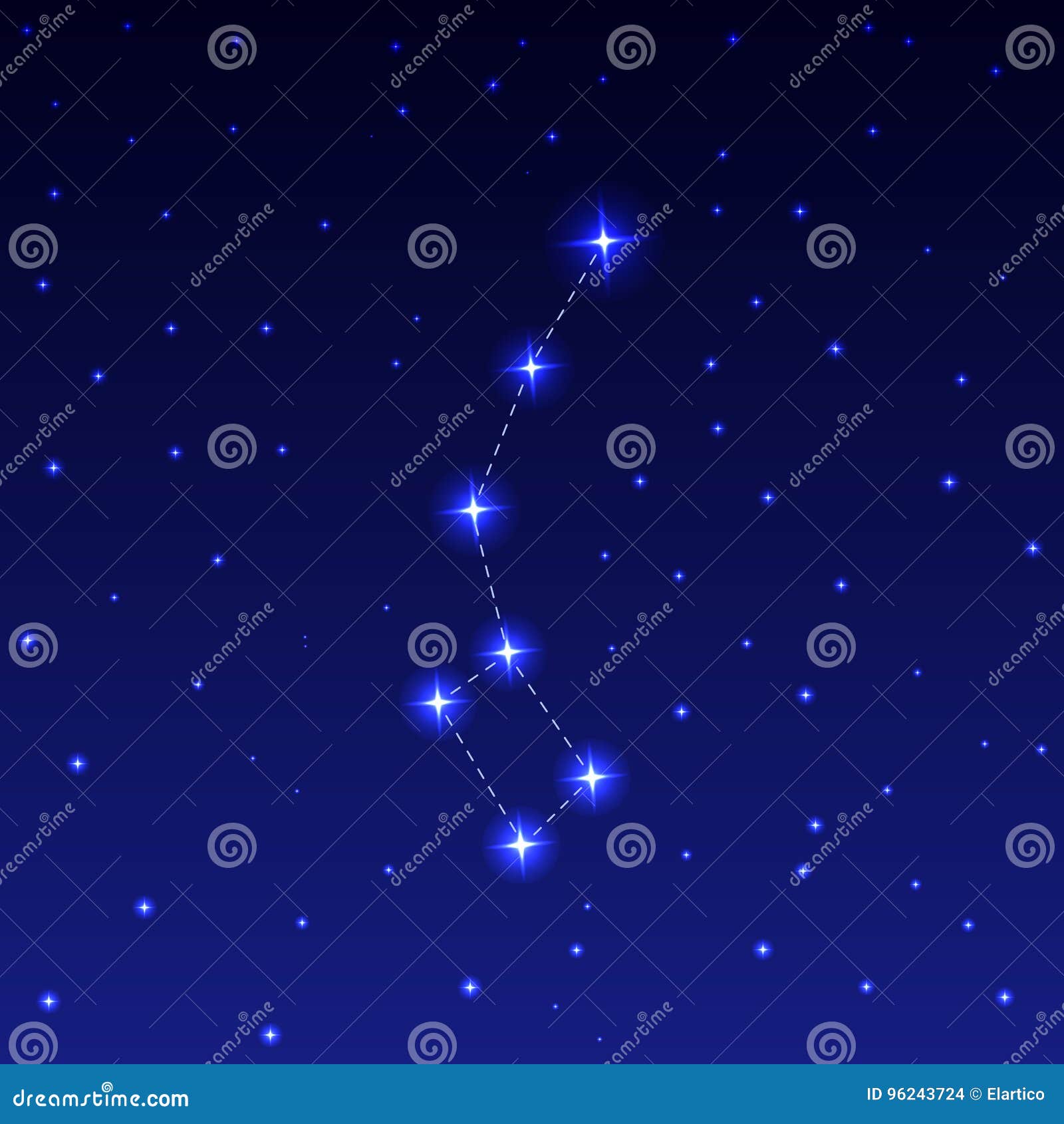 Constellation Ursa Minor stock vector. Illustration of cynosure - 96243724