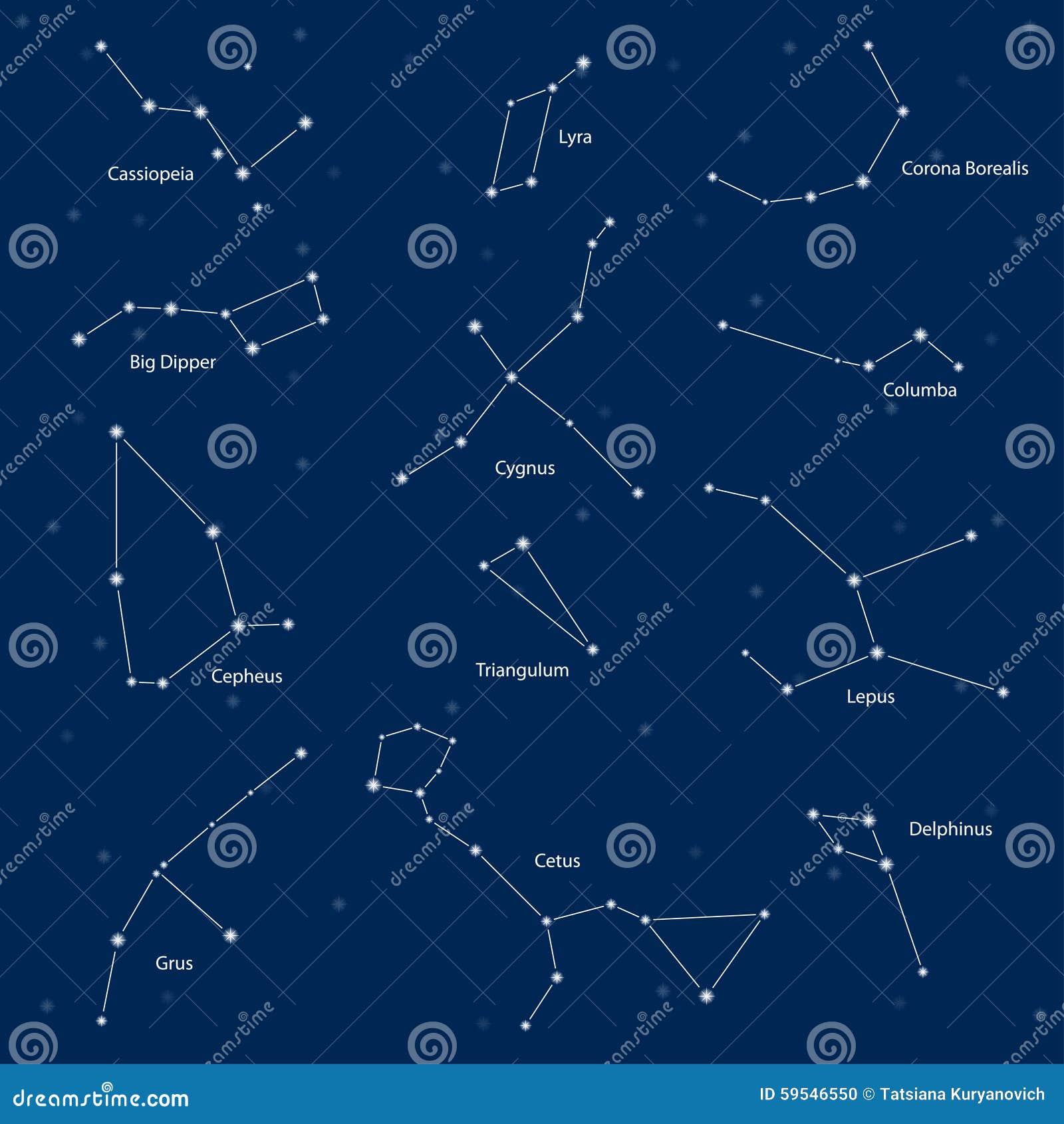 Cepheus And Cassiopeia Constellation