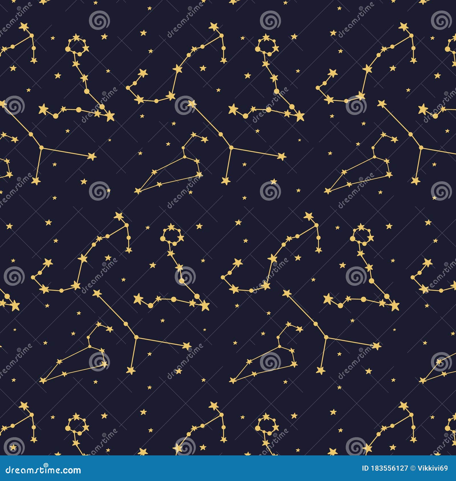 Constellations. Constellation Pattern. Night Sky with Stars and ...